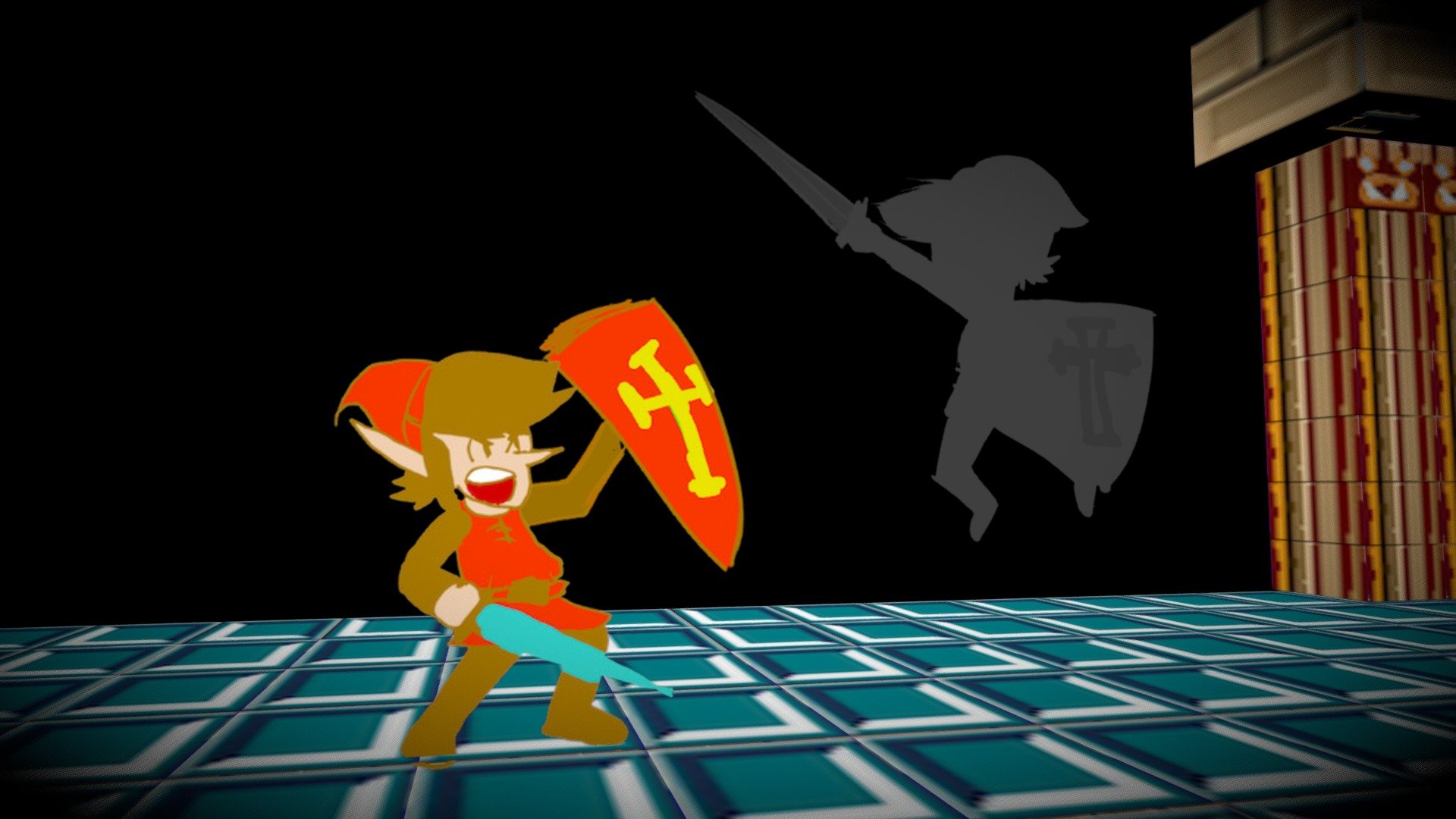 Legend of Zelda 2- Vs Shadow Link - 3D model by TOONY (@SuperOni ...