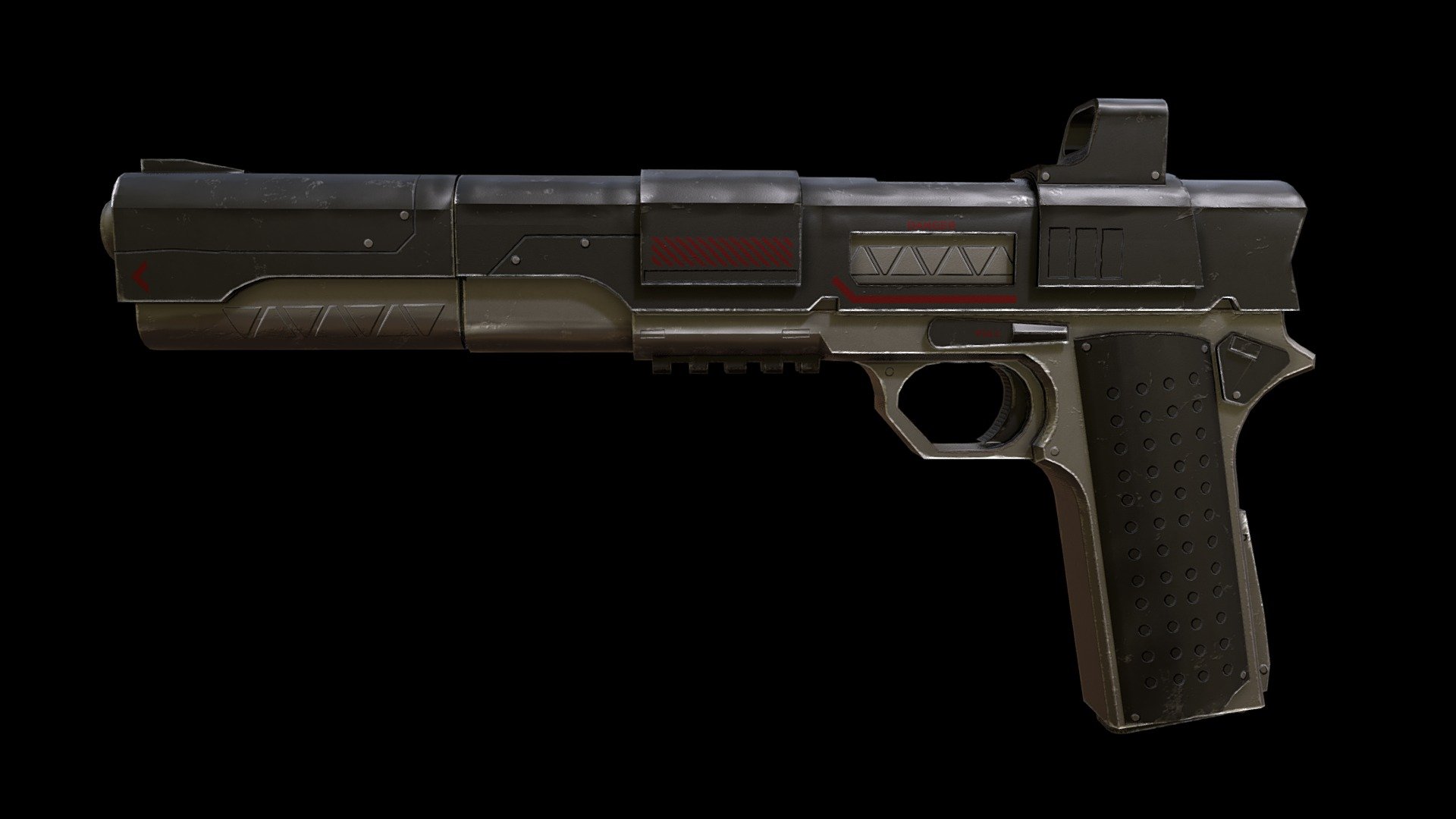 Nexus Sighted Pistol - 3D model by Bl4ckGh0st [c8cf6dc] - Sketchfab