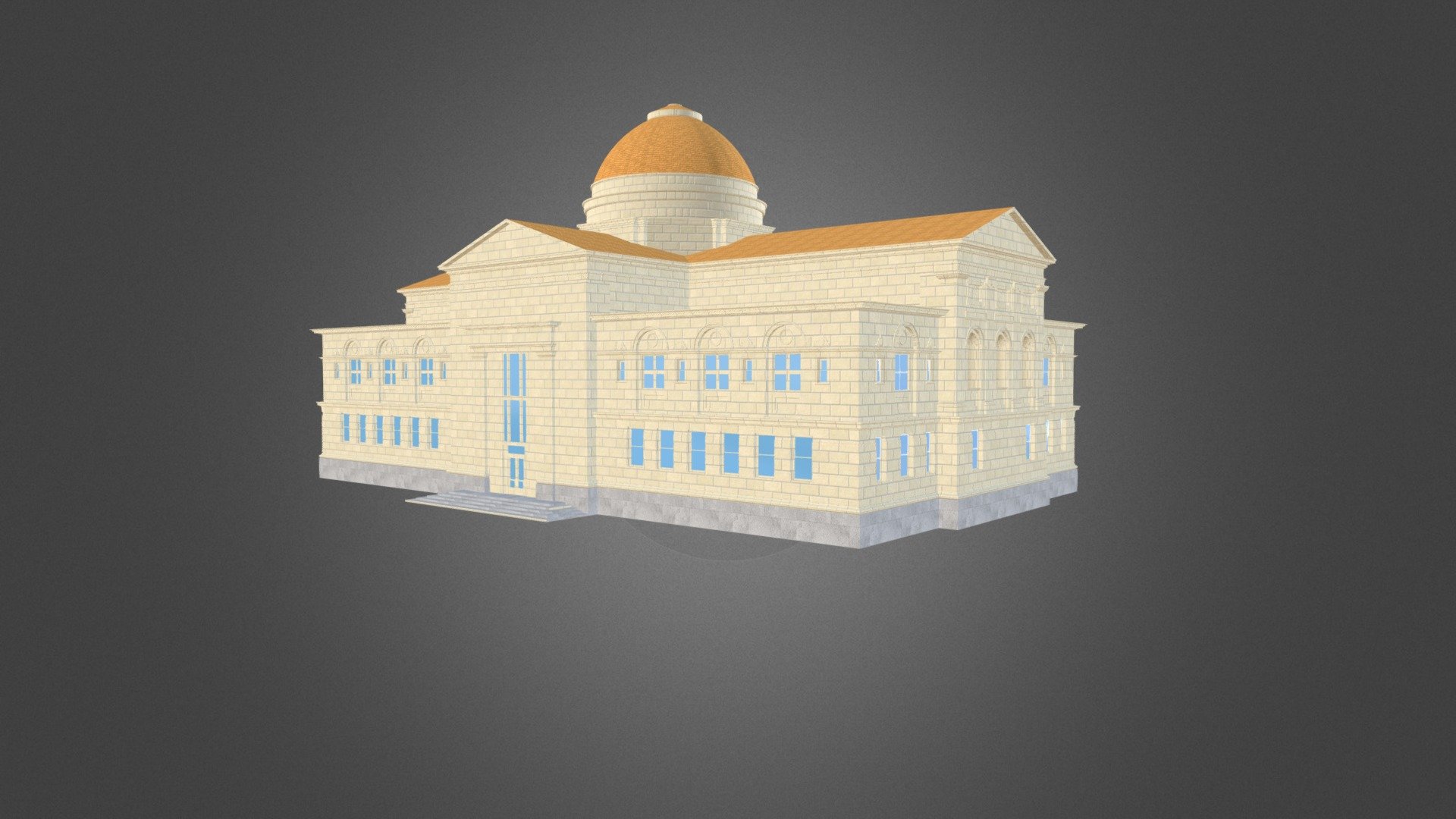 St. Joseph County Courthouse - 3D model by archlib [c8d0281] - Sketchfab