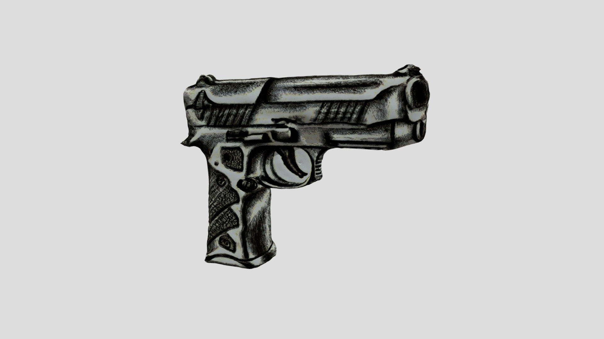 B&W glock - 3D model by Rubik (@ronentap16) [c8d1d85] - Sketchfab