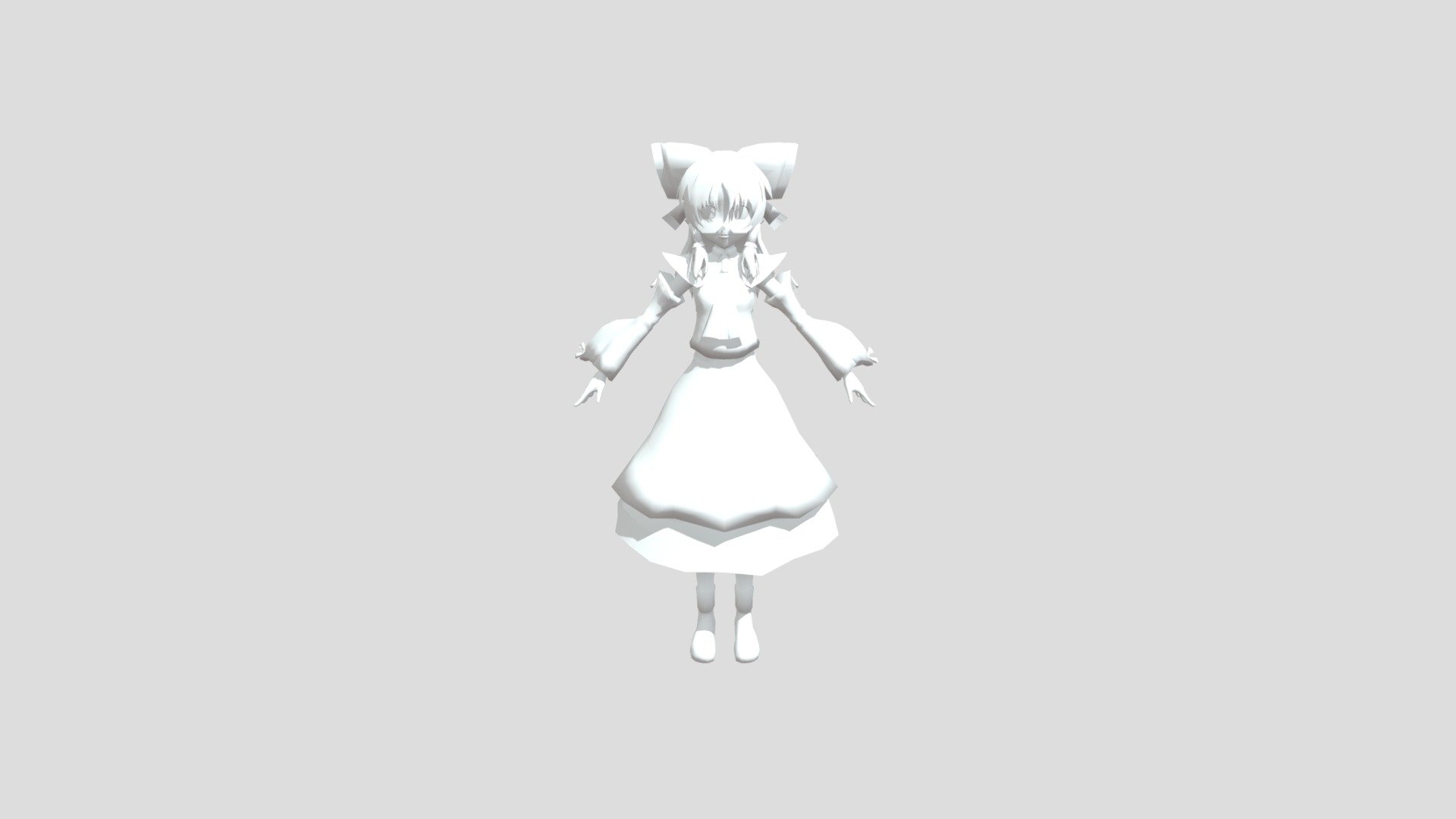DF001_ Hakurei_ Reimu_RE_UGC - Download Free 3D model by The Ultimate ...