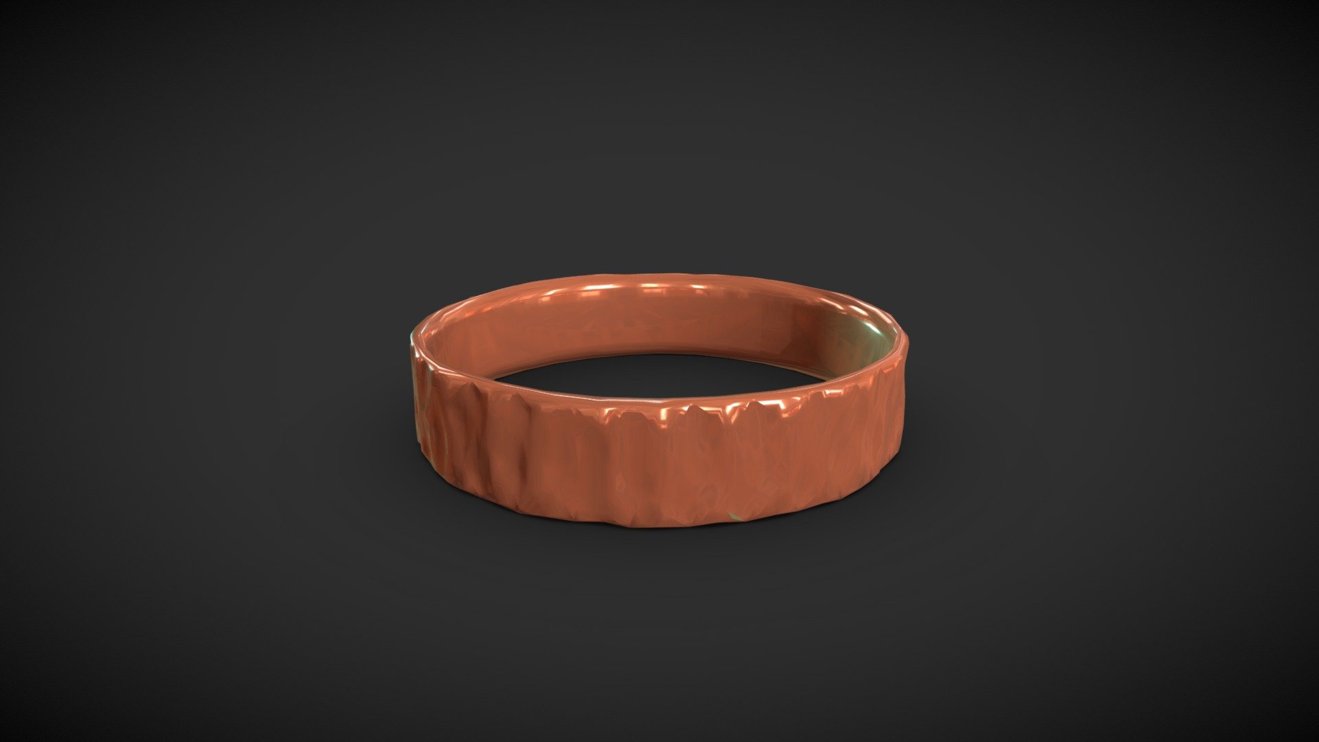 Hammered copper ring - Download Free 3D model by LucasNeves ...