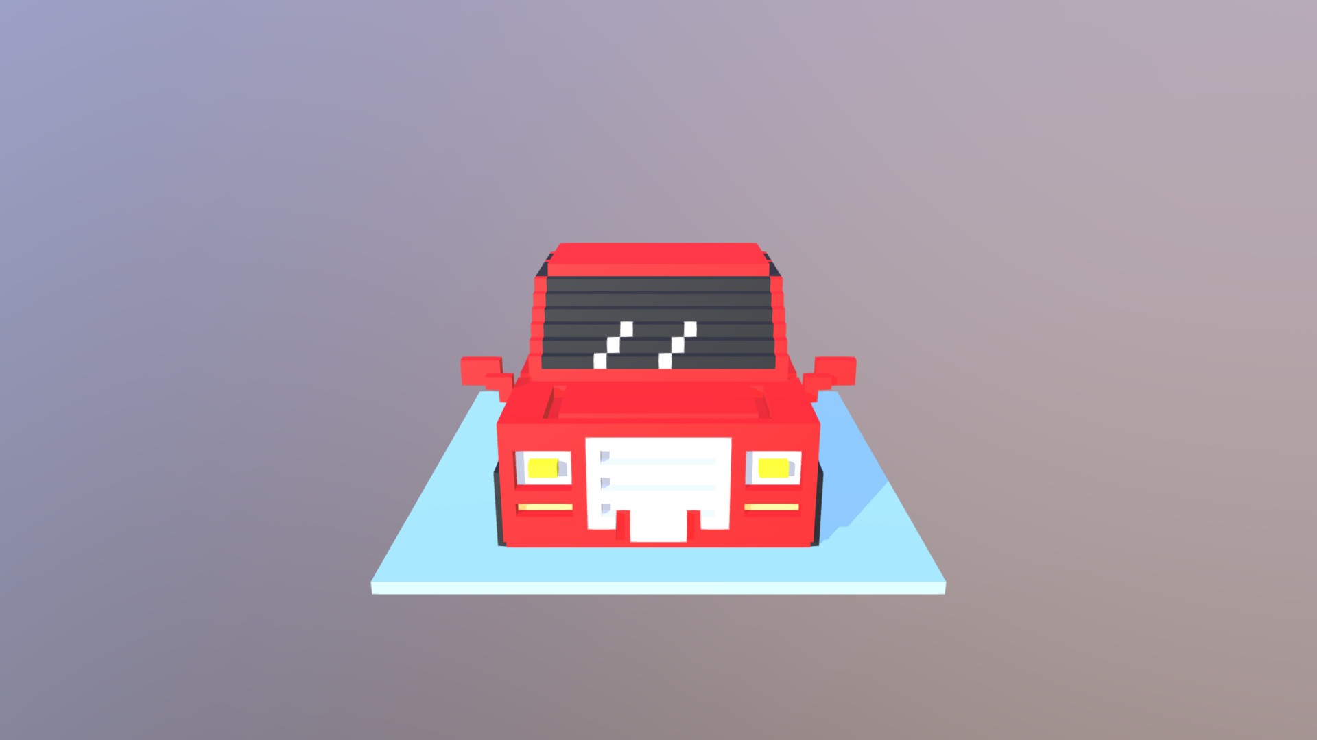 Pixel Red Car - 3D model by Amador.Sojo [c8d5cc5] - Sketchfab