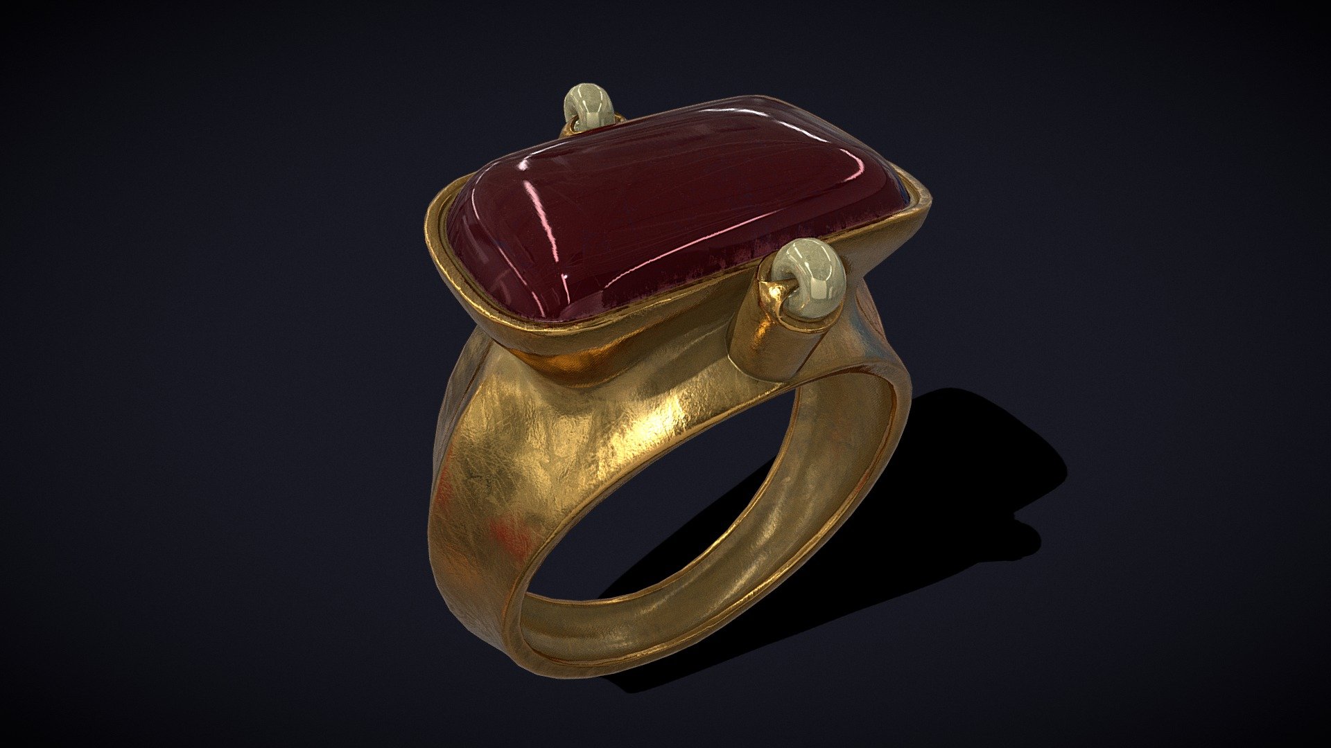 Ruby Pearl Gold Ring - Buy Royalty Free 3D model by GetDeadEntertainment [c8d6b96] - Sketchfab Store