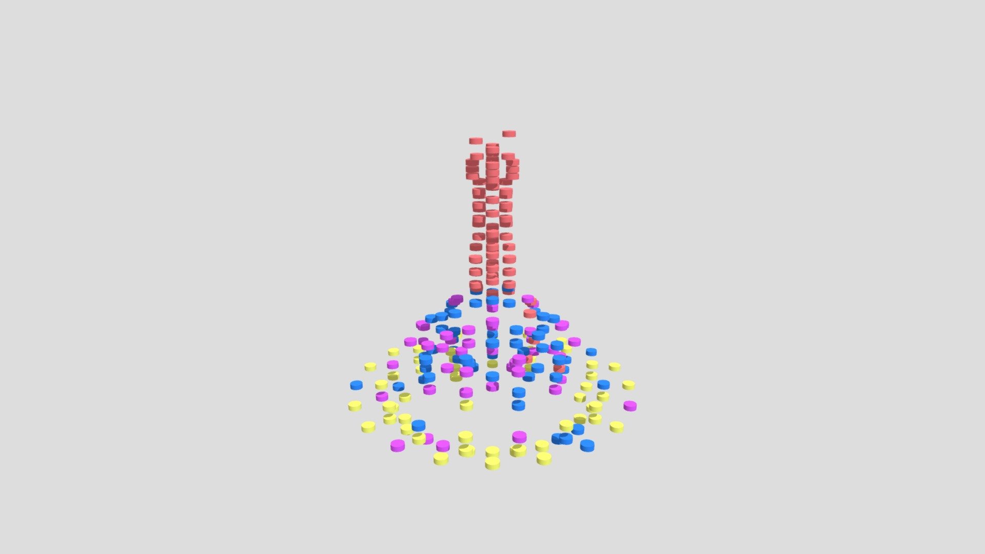 104c - Module Trees 10cm(d) x 4cm(h) w/Color - 3D model by raytam ...