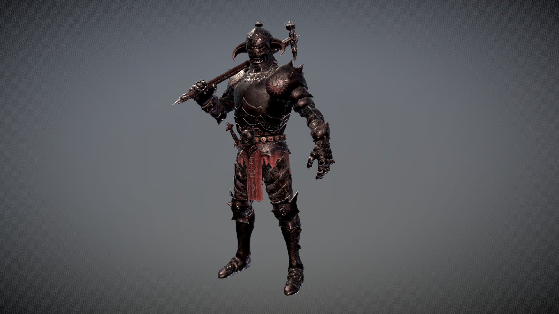 Daedric Armor Hammer Pose - 3D model by Tobias_Gronlund [c8dbd52 ...
