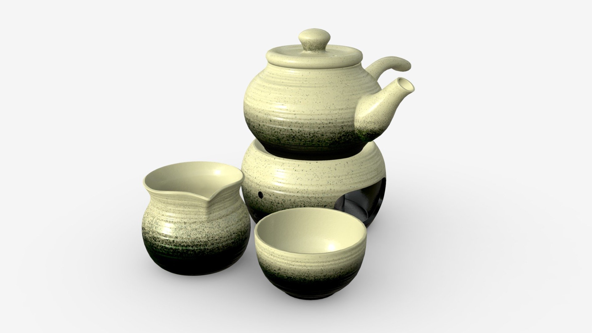Japanese Kyusu Tea Set with Warmer 01 - Buy Royalty Free 3D model by ...