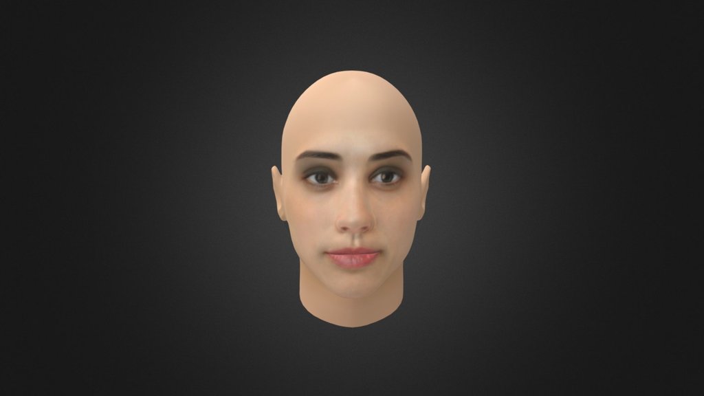 Girl face - 3D model by Roomism (@chwl) [c8dda52] - Sketchfab