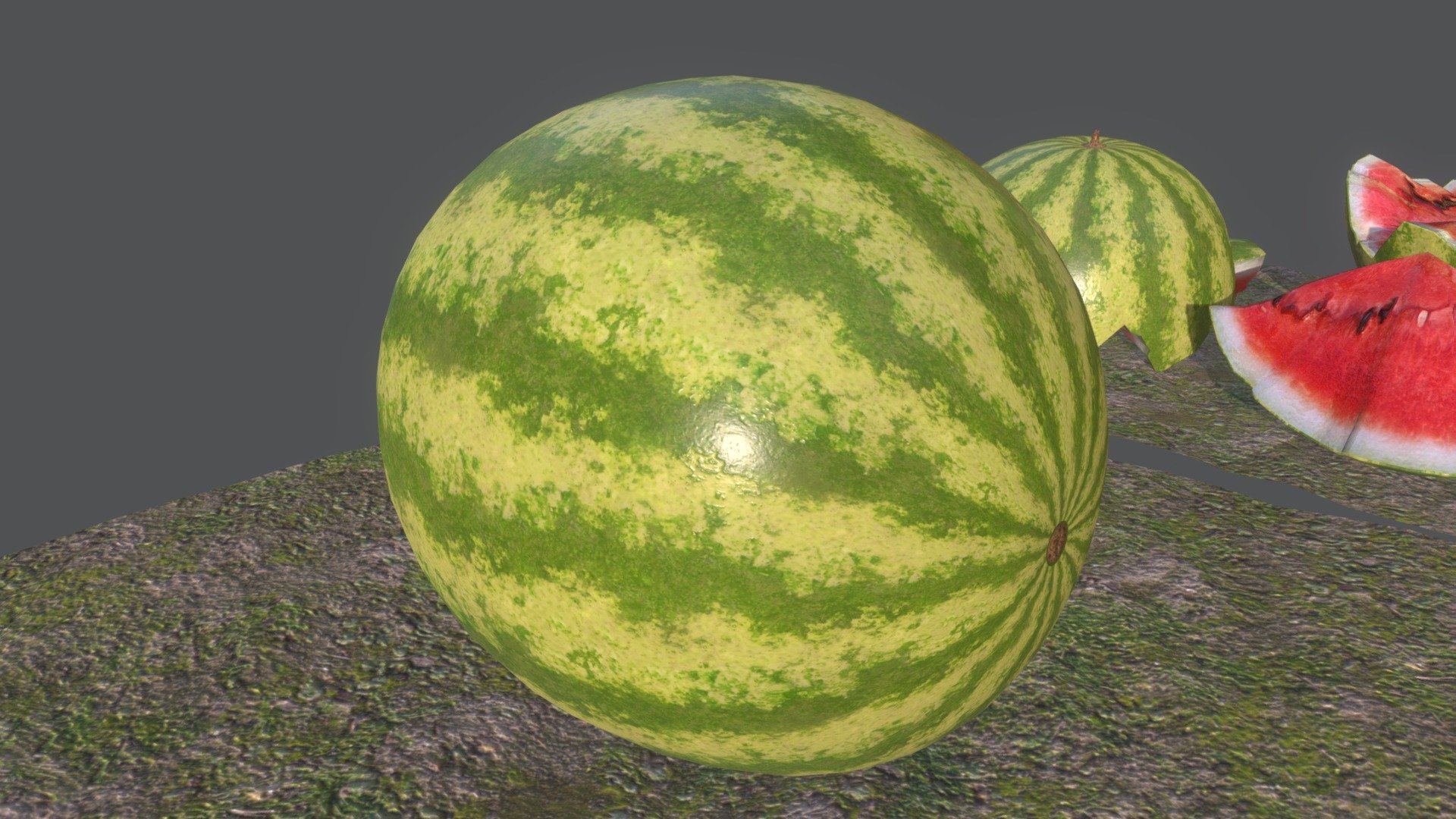 Watermelon01 - 3D model by GSPOLY3D [c8e3a32] - Sketchfab