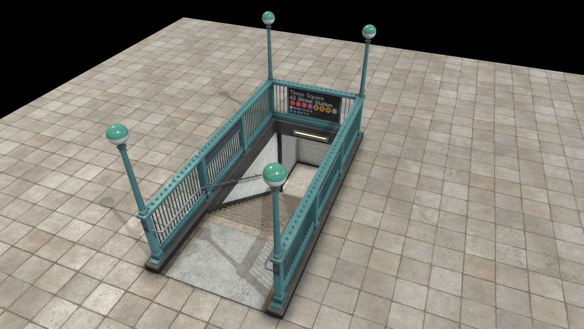 Subway Entrance - Buy Royalty Free 3D model by Adrian Kulawik ...