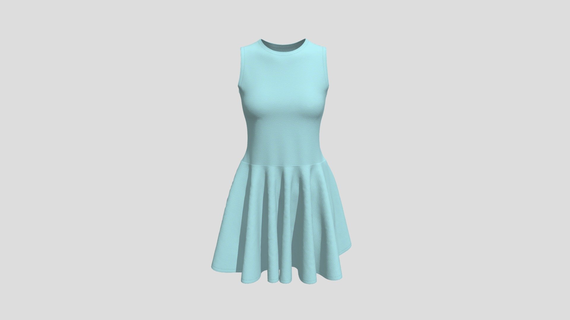 Knit Tunic With Circle Skirt - Buy Royalty Free 3D model by najdmie ...
