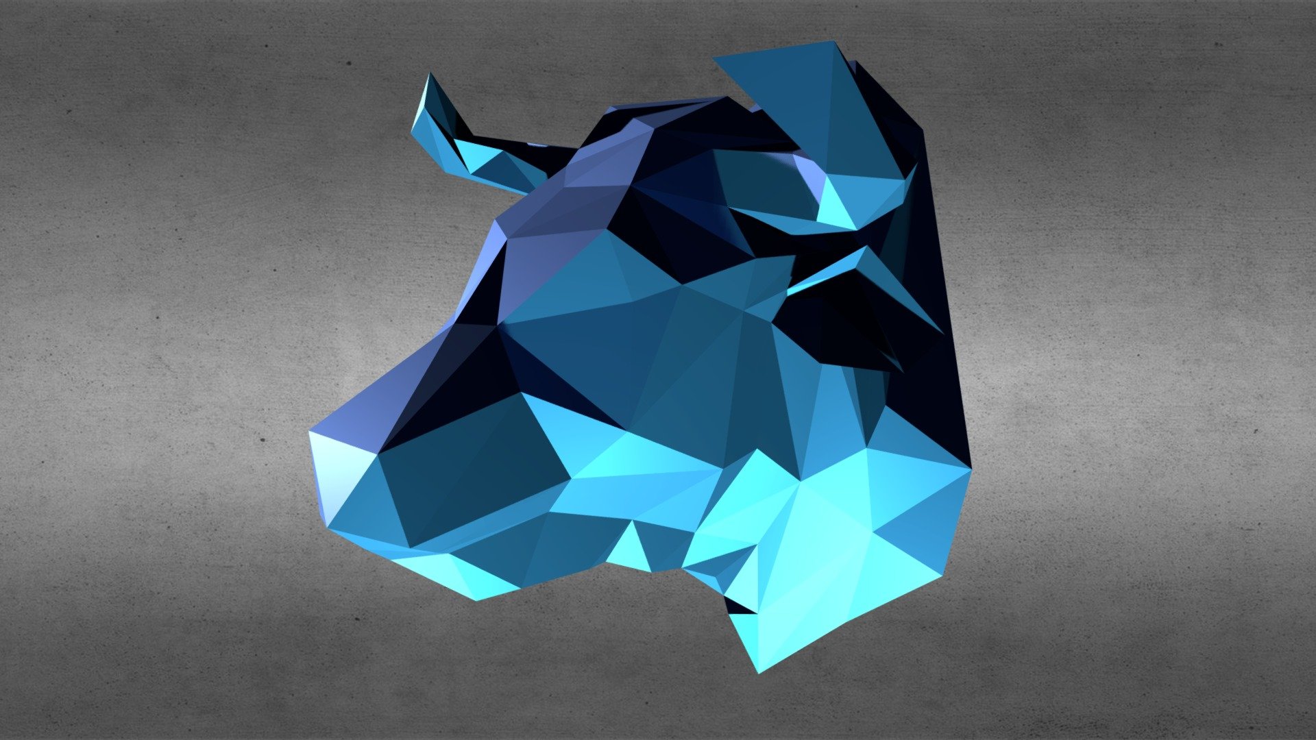 Low Poly Bull Head - Download Free 3D model by gooseman [c8ef67d ...