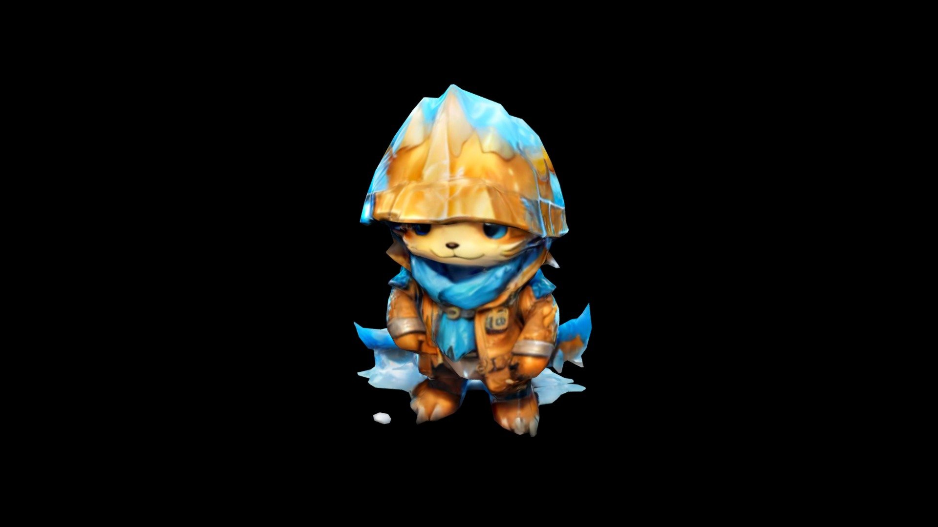 "Electric Blue Character A Vibrant Animated Illu - Download Free 3D ...