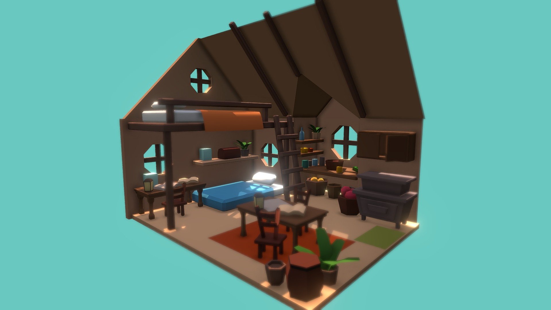 Env_simple_house - 3D model by Toufu99 [c8f6197] - Sketchfab