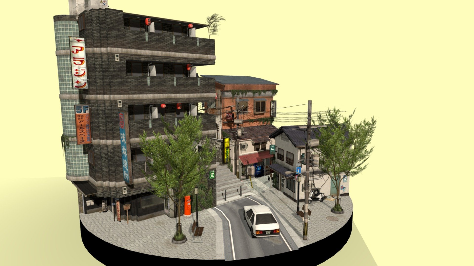 Cityscene: Kyoto - 3D model by viktor_colpaert [c8f73eb] - Sketchfab