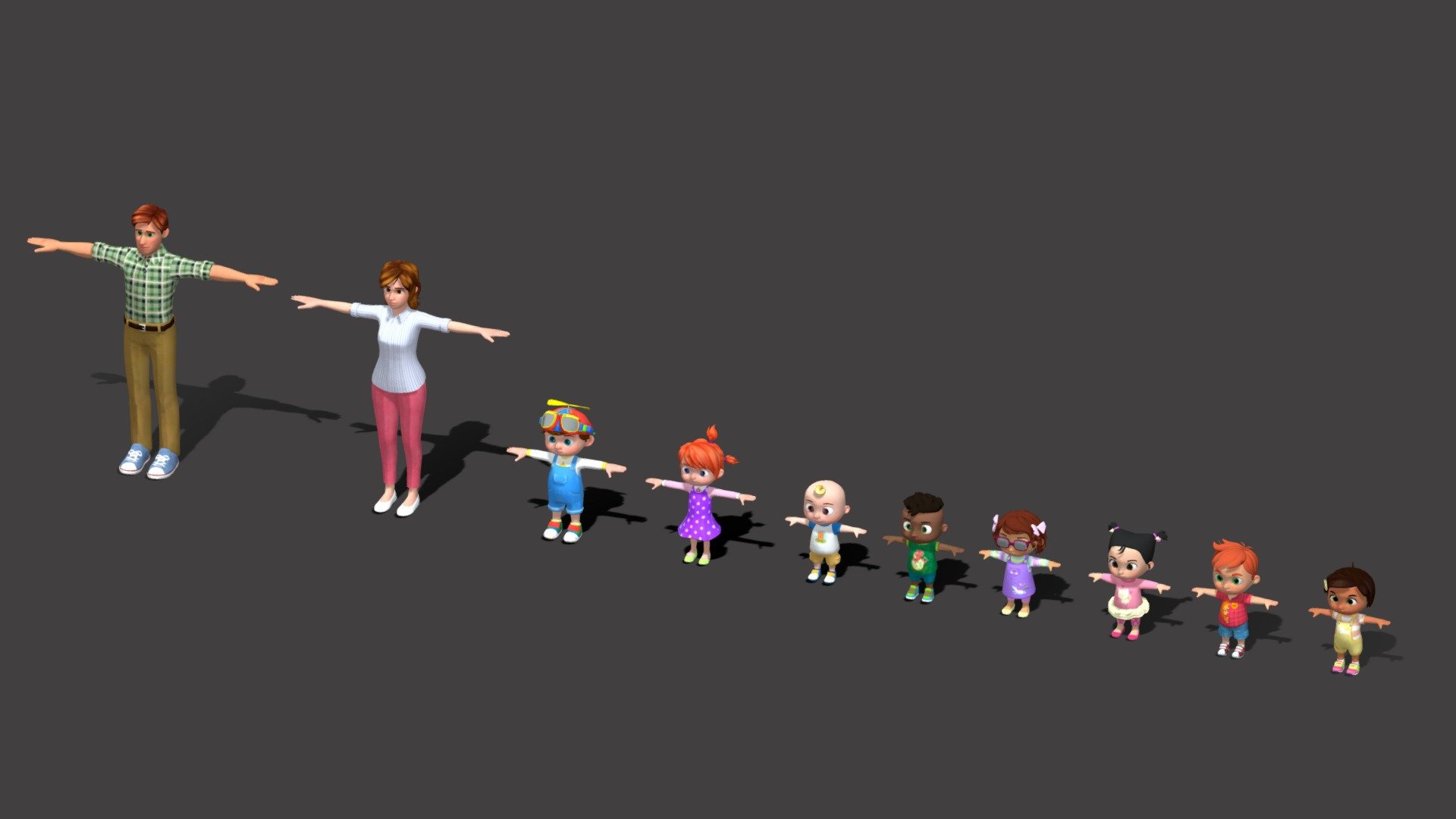 Cocomelon Family - Buy Royalty Free 3D model by usmangill [c8f83fc ...