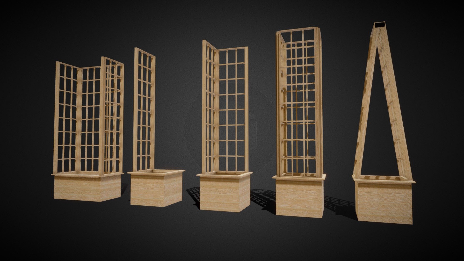 Trellises C - Buy Royalty Free 3D model by BumpkinCZ [c8f91de ...