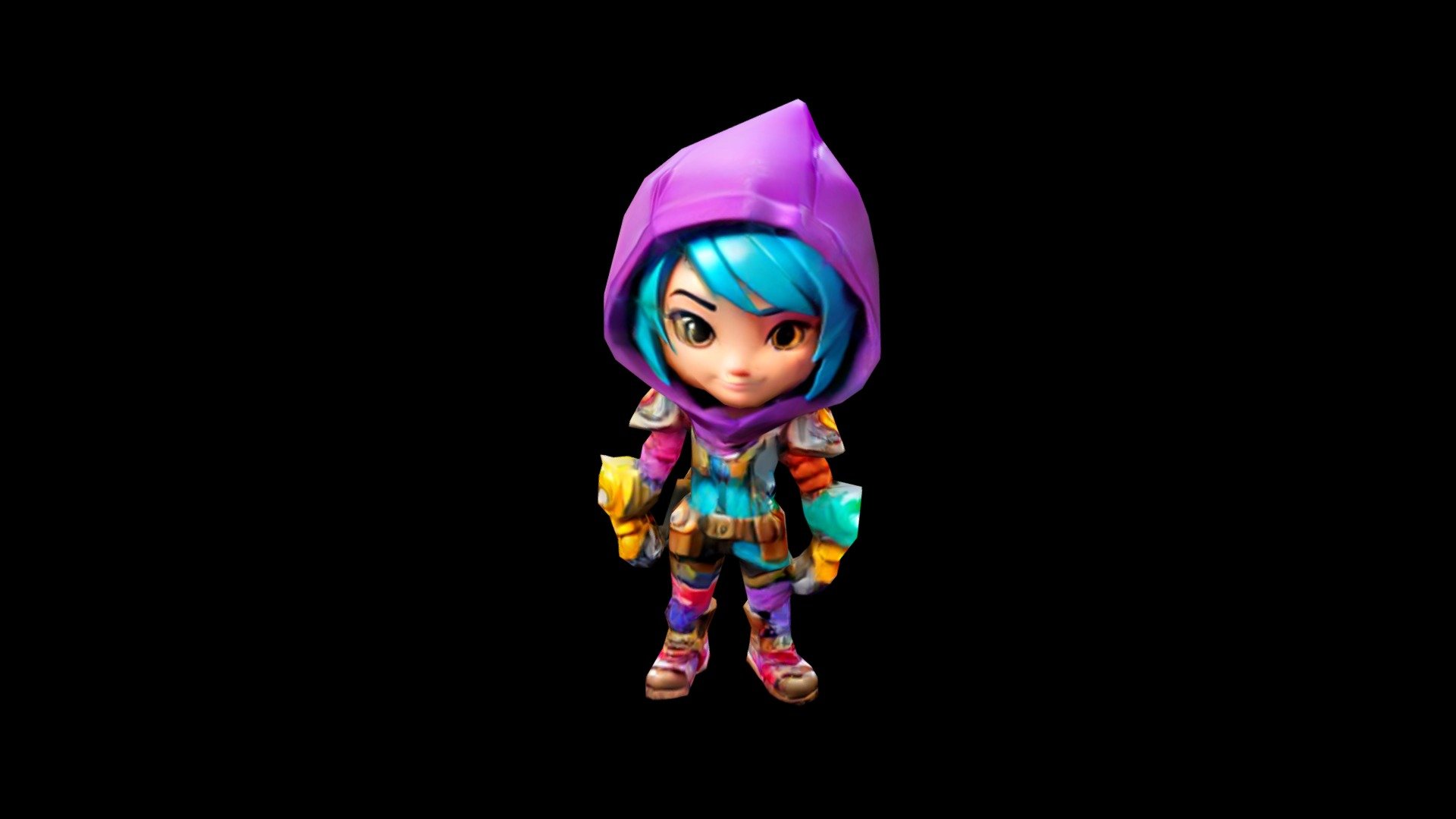 "Purple Pixie The Vibrant Toy Doll with Bangs" C - Download Free 3D ...