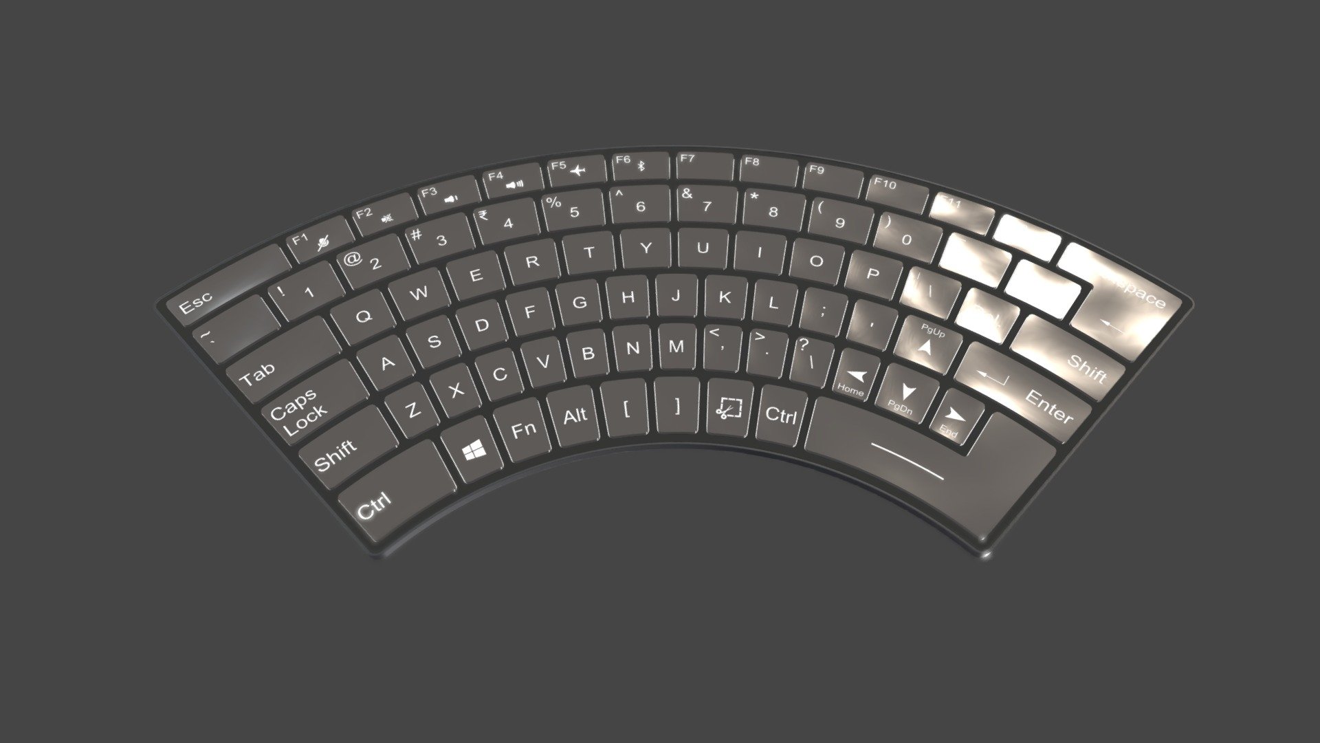 Dainty | Designer Keyboard - 3D model by Nandu (@nandulfornandul ...