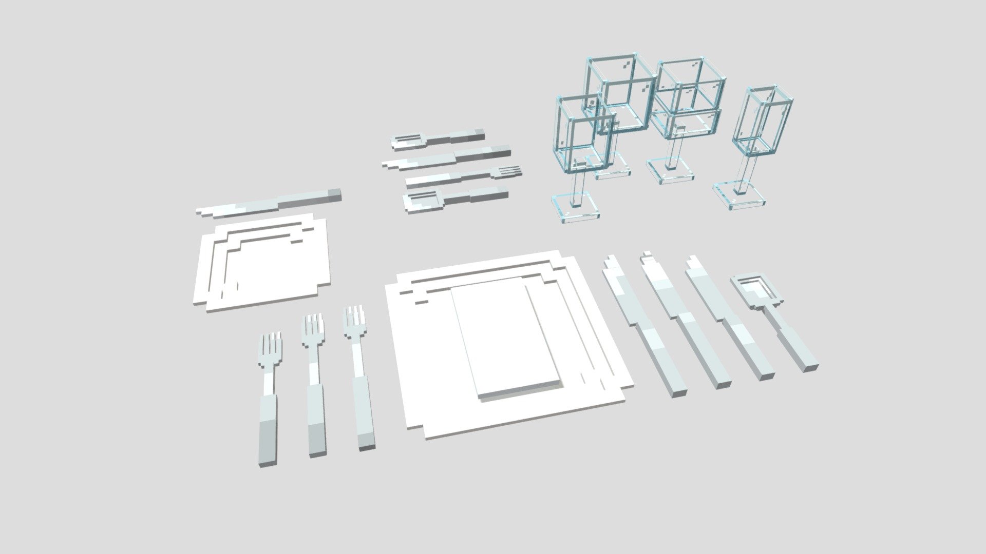 Minecraft - Formal Table Setting - 3D model by CuteyCang [c902512 ...