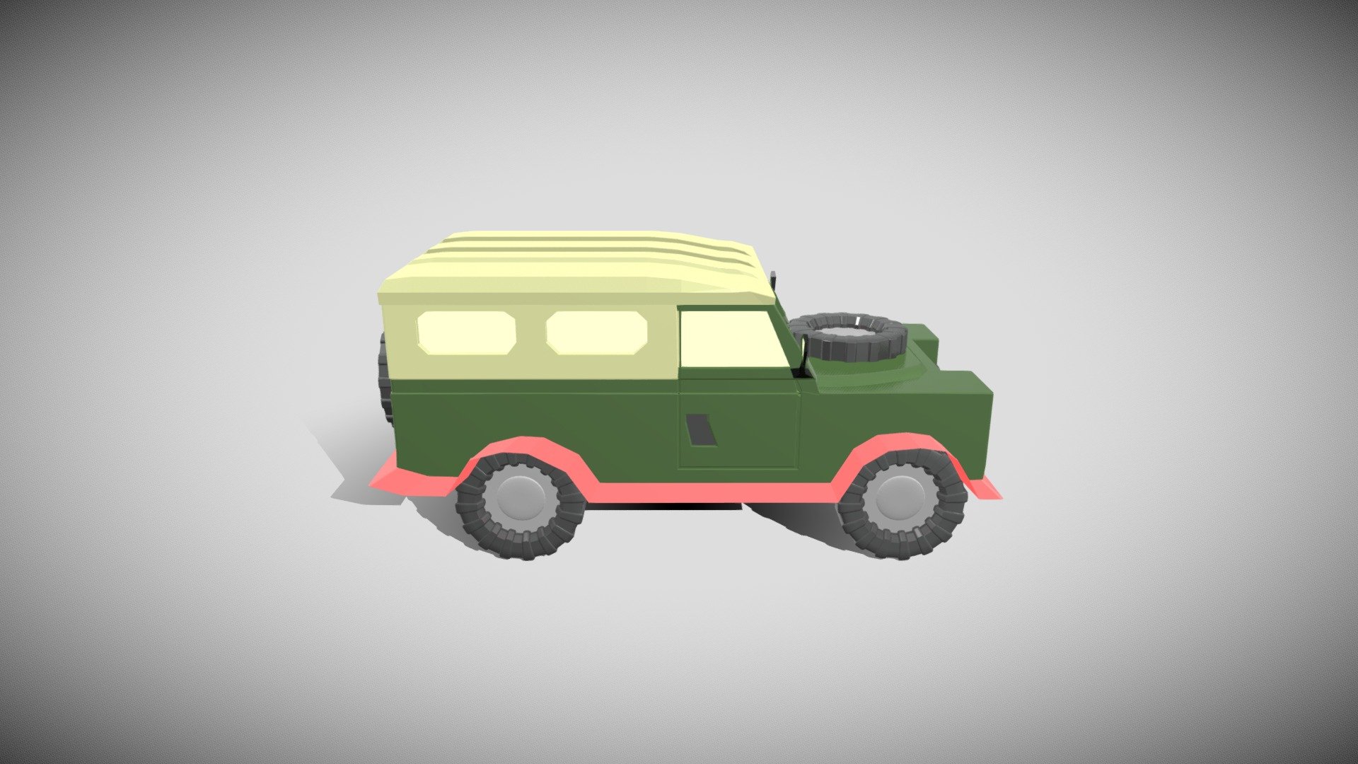 Low Poly Jeep - 3D model by wivy [c902f01] - Sketchfab