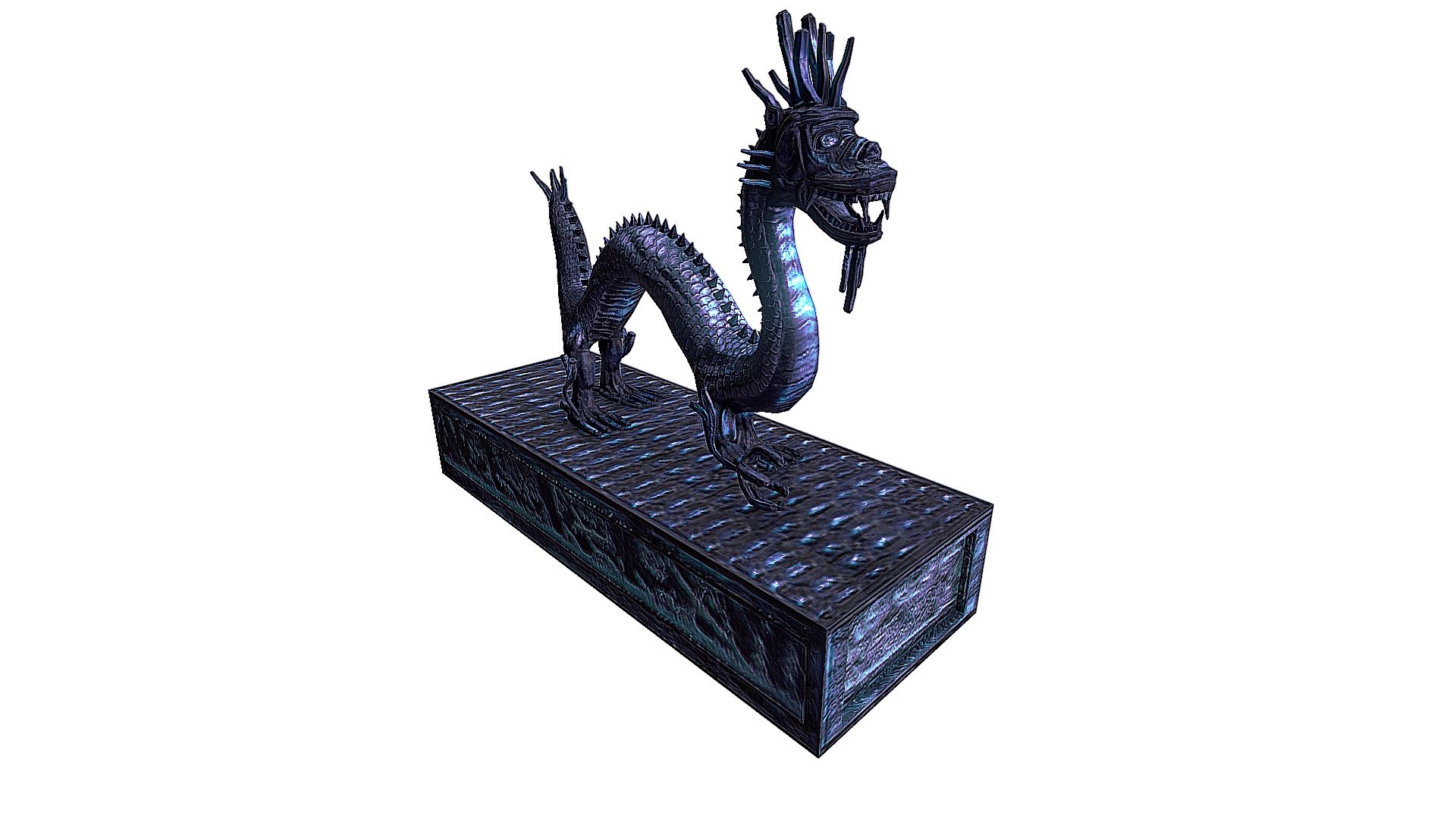 Blue dragon statue - 3D model by Joff3D [c90515c] - Sketchfab