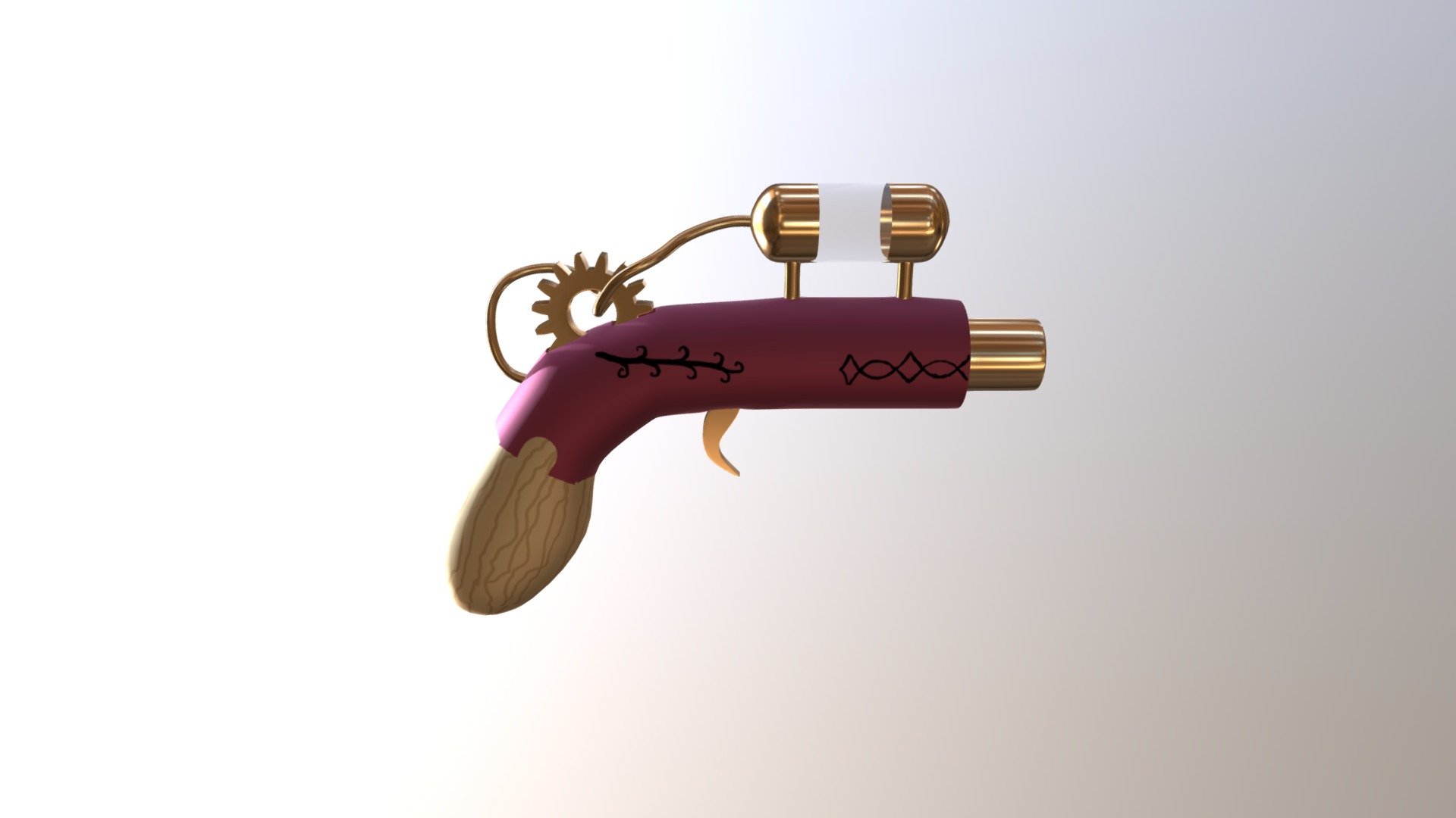 Steam punk gun - 3D model by Frederik (@kirederf) [c909d15] - Sketchfab