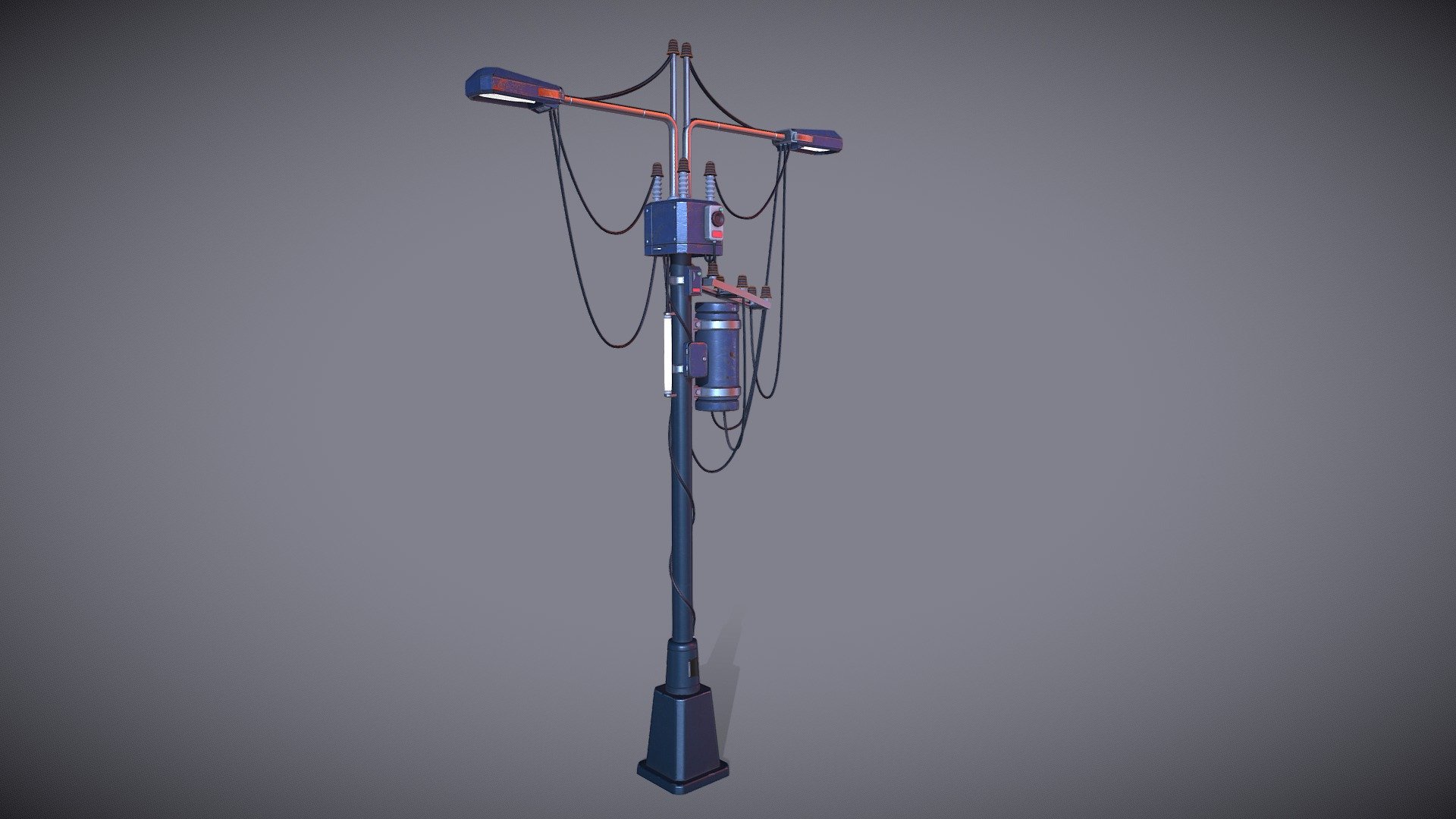 Street light with generator - 3D model by Ratamandril [c90c1e4] - Sketchfab