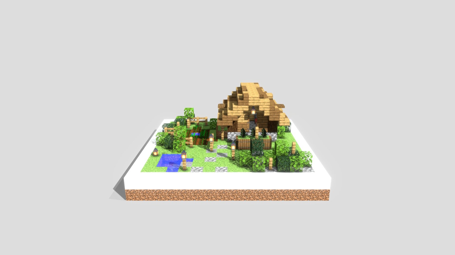 Minecraft house - 3D model by Alexander_de_Kota [c91055a] - Sketchfab