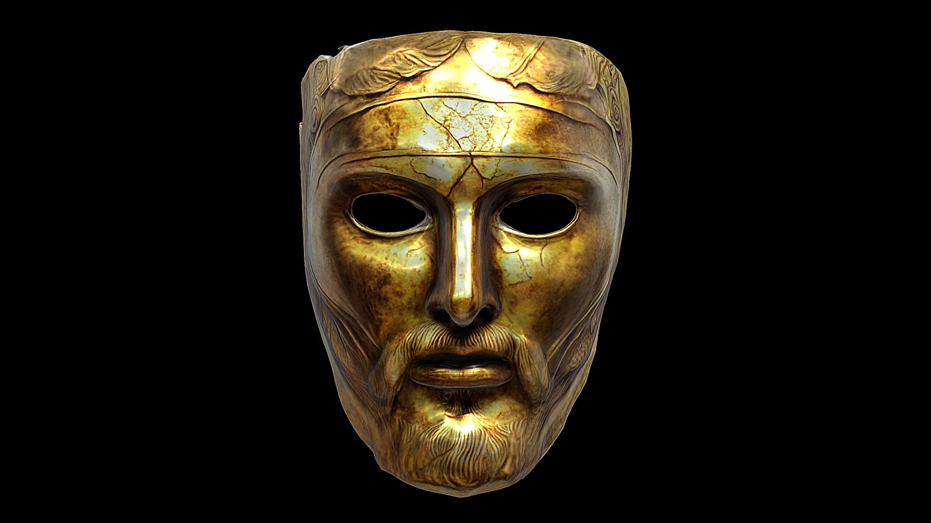 Greek Golden Mask - 3D model by yugengen [c915d94] - Sketchfab