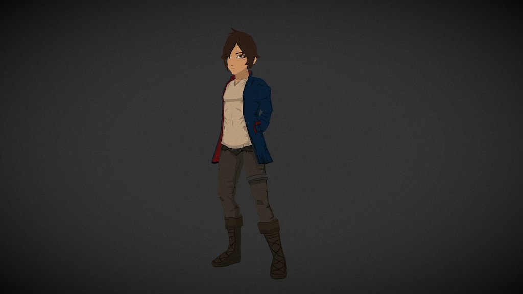 Damien - Low-poly game character - 3D model by shabab.i [c91760d ...