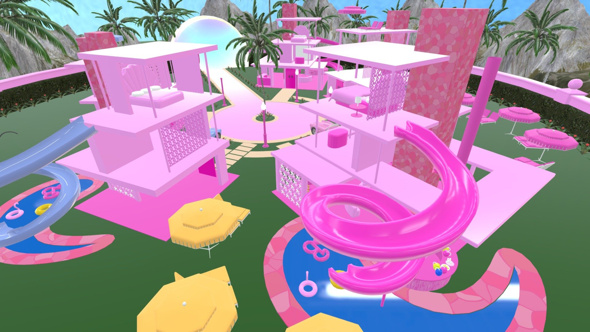 💗💗Barbie Pink World💗💗 - 3D model by angela3dstudio [c917630] - Sketchfab