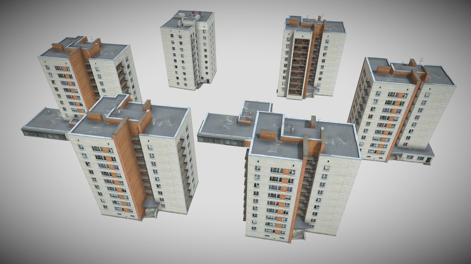 Nadezhin's building type project «1-528КП-40» - 3D model by Shotkey ...