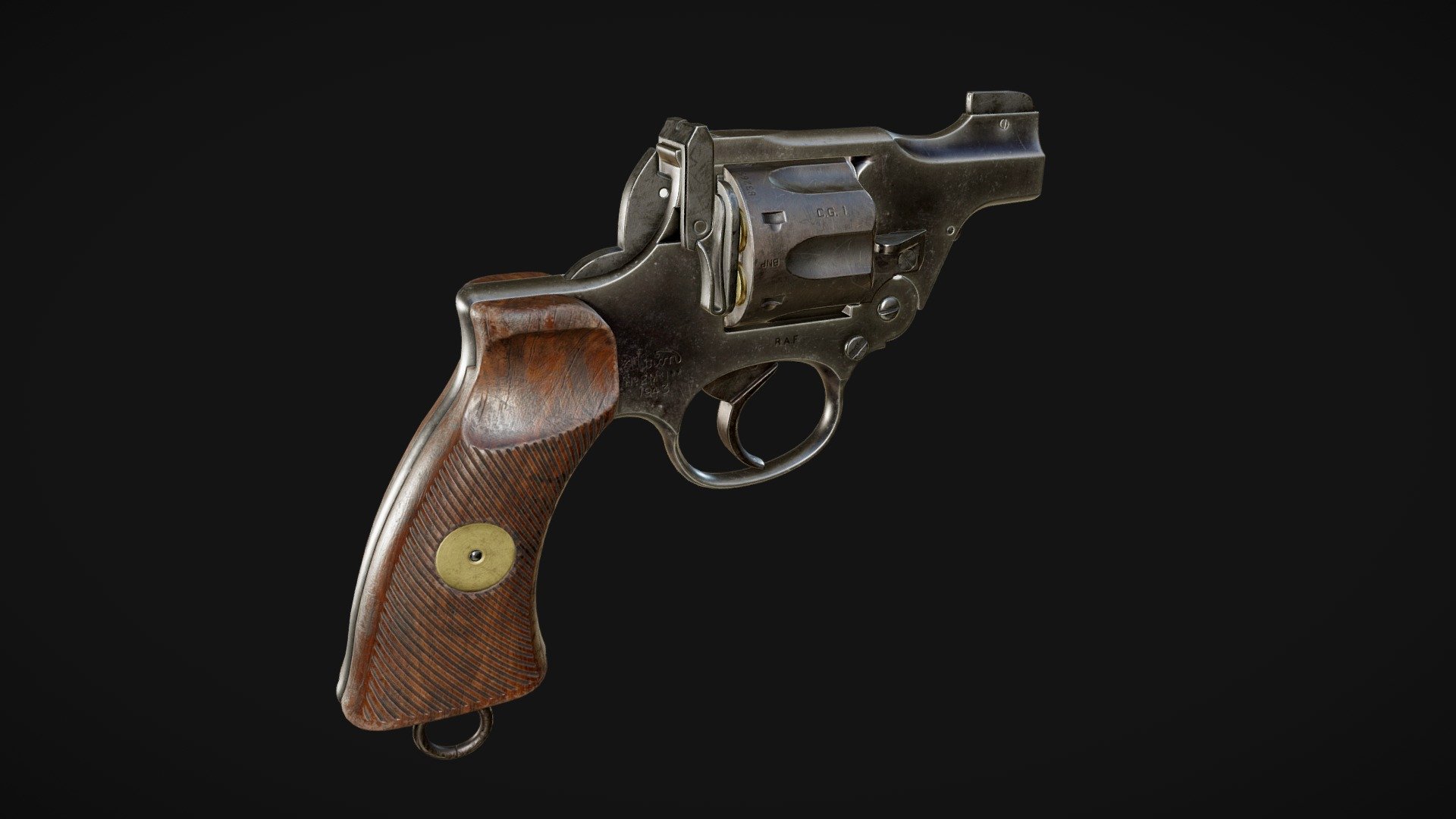 Enfield No.2 MK1 snub revolver - 3D model by OP (@opaloncy) [c91ced7 ...