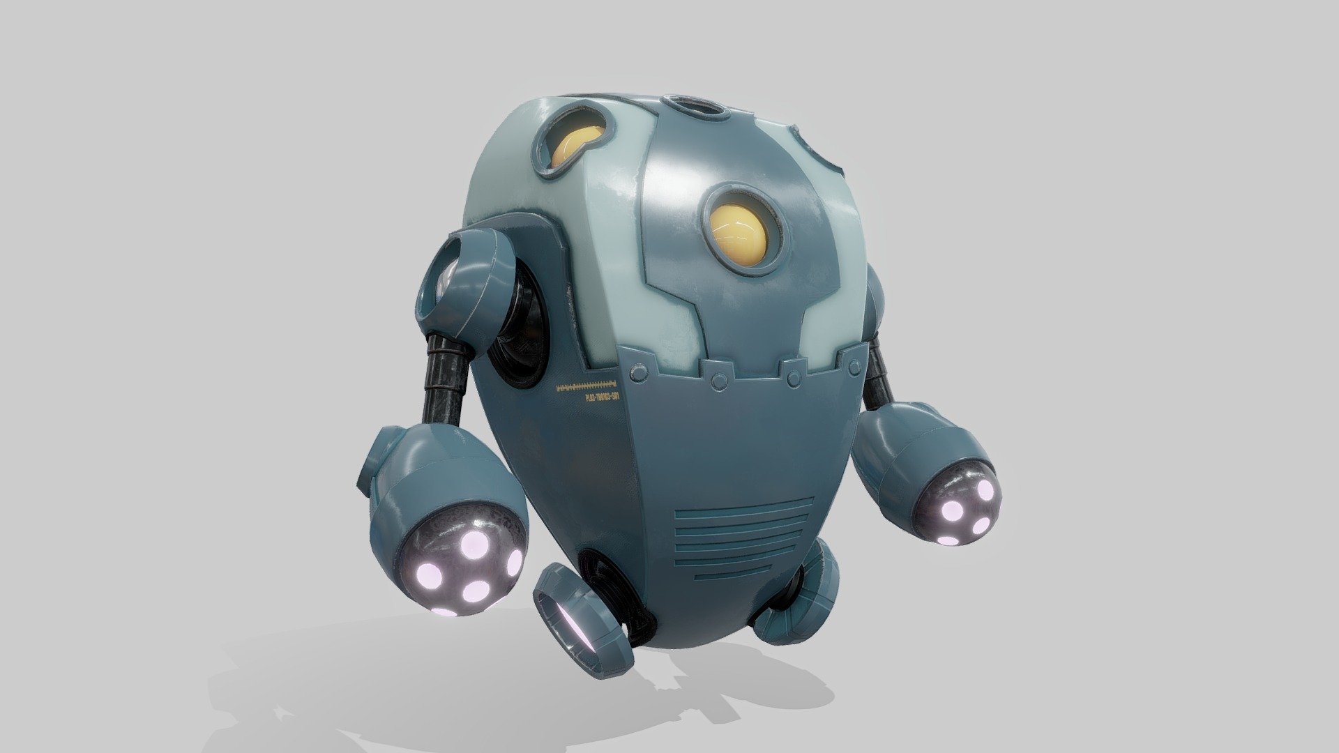 Turret Robot | Space Shooter - 3D model by Michail Velissaris ...