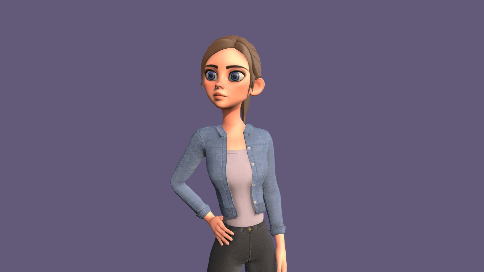 Pixar style girl (rigging) - Download Free 3D model by Black vizual (@Black_vizual) [c92355c ...