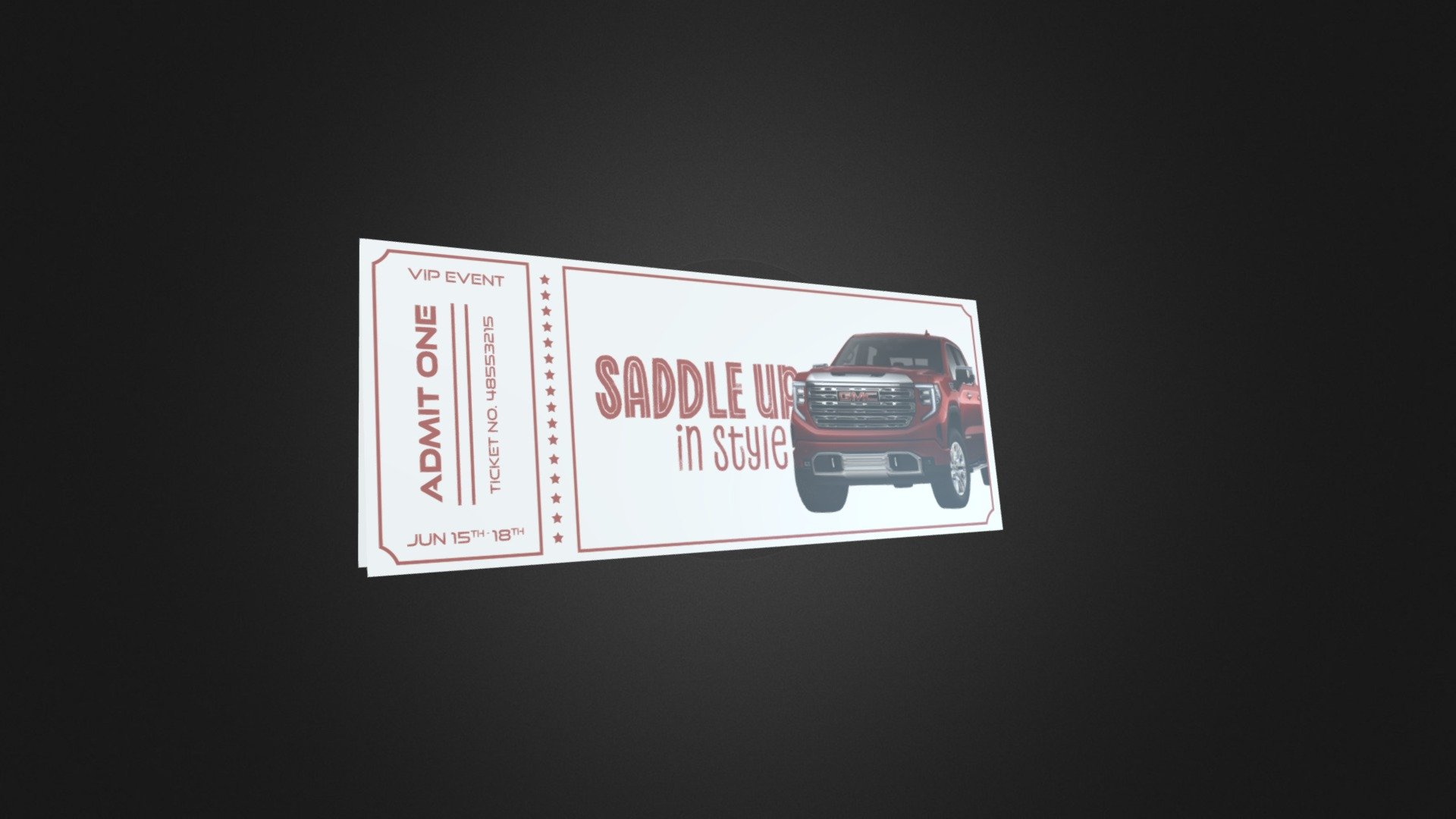 Stampede GMC - Invitation - Closed - 3D model by Alex Kuo (@alexkuo ...
