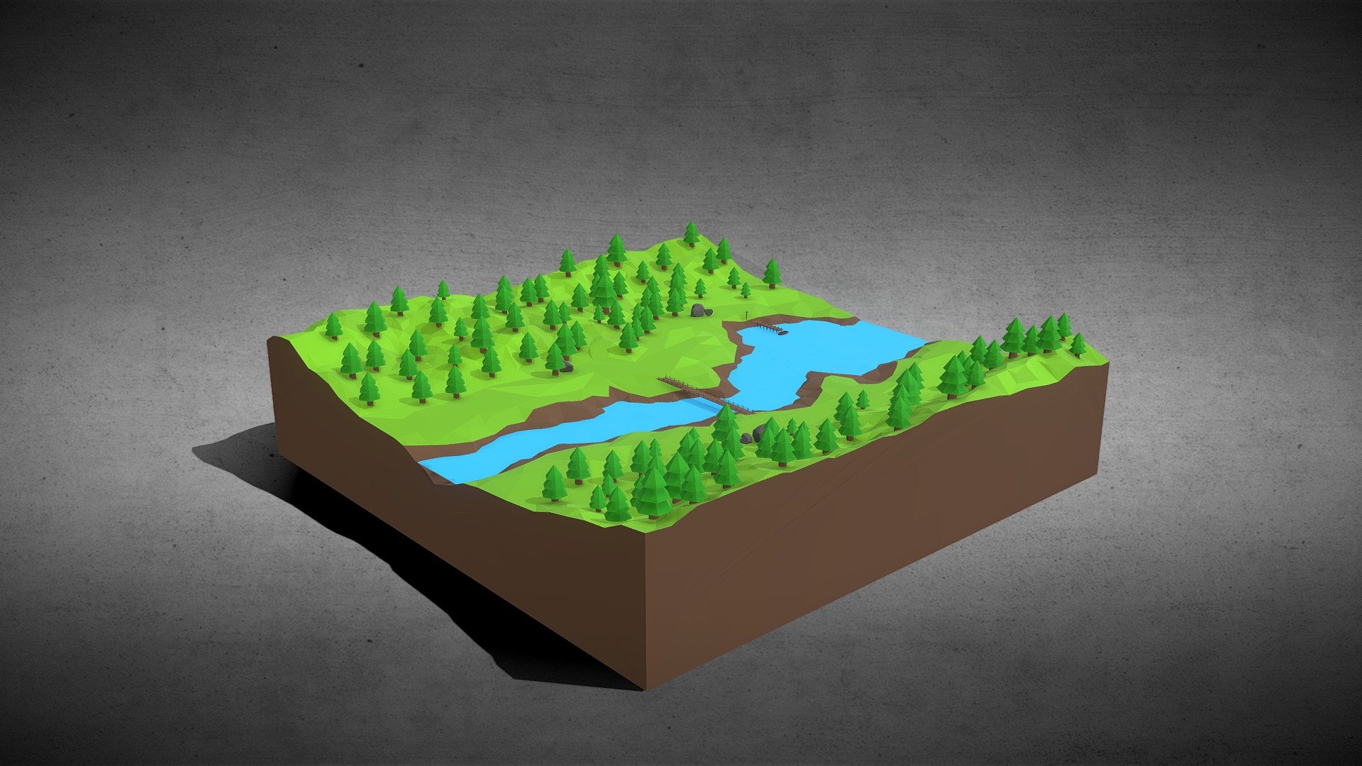 Low Poly Forest Scene 1 - Download Free 3D model by Naudaff3D [c929fda ...