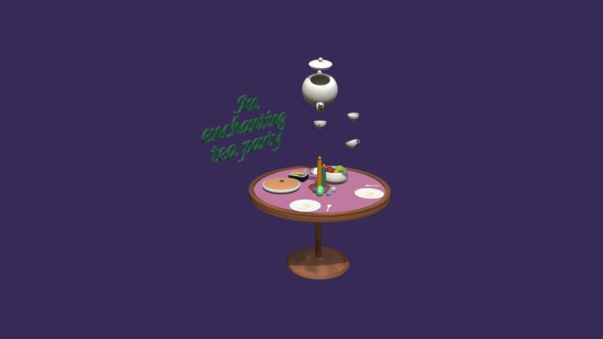 Tea party 2 - 3D model by sofie_oines [c92b51b] - Sketchfab