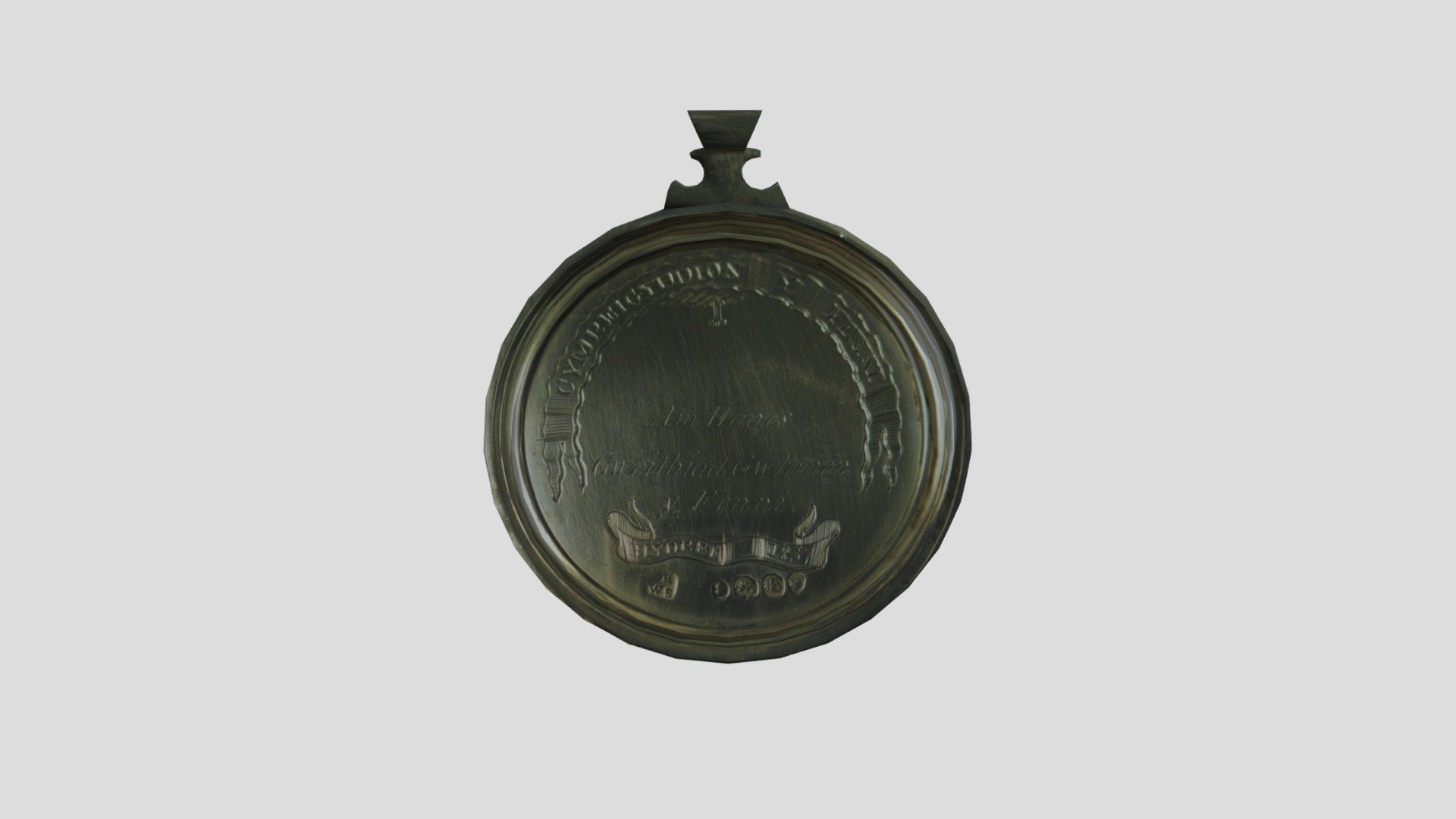Eisteddfod Medal - Medal Eisteddfod Y Fenni - 3D model by ...