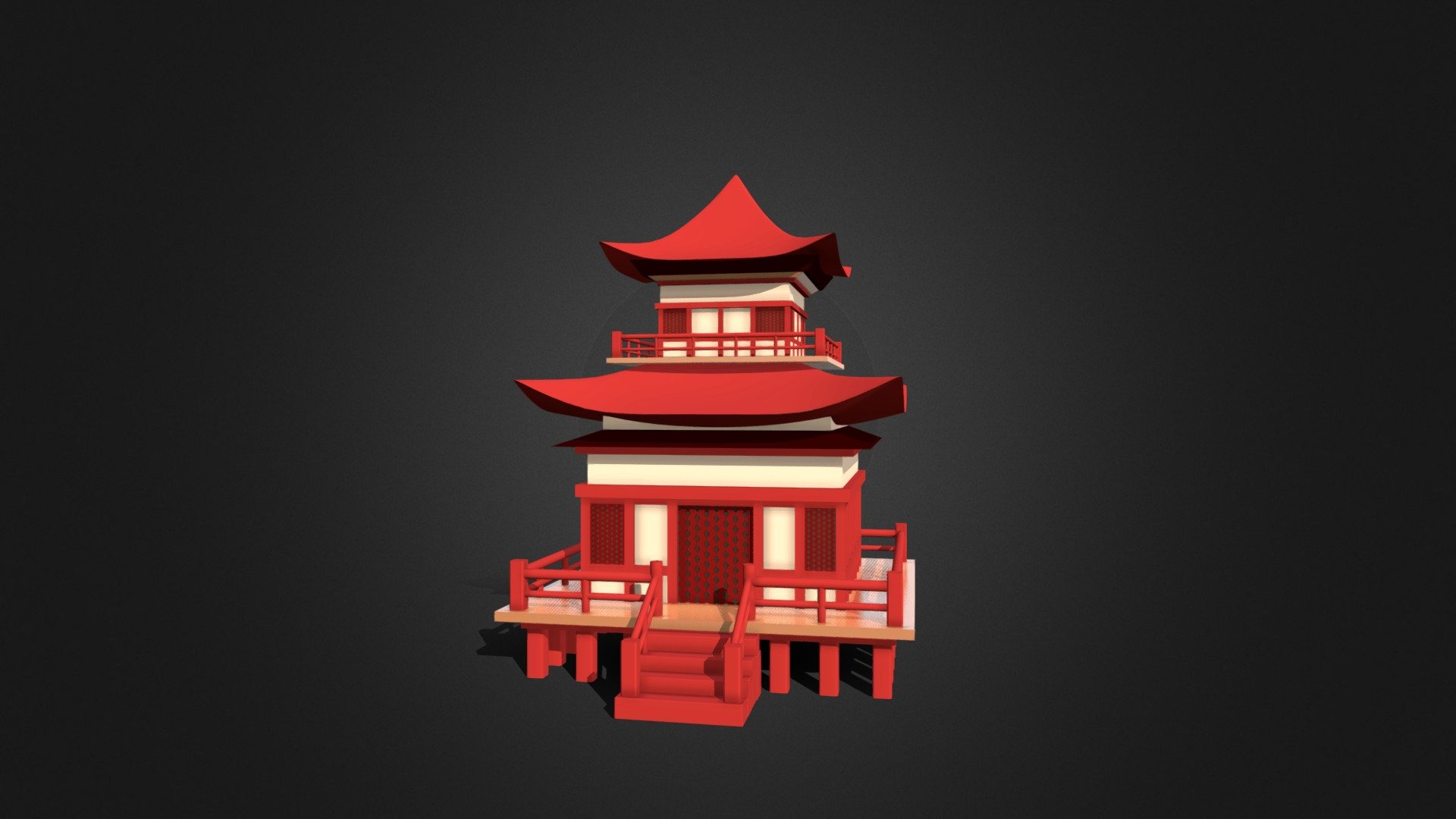 Japanese Temple - 3D model by scorpianicky [c933cdb] - Sketchfab