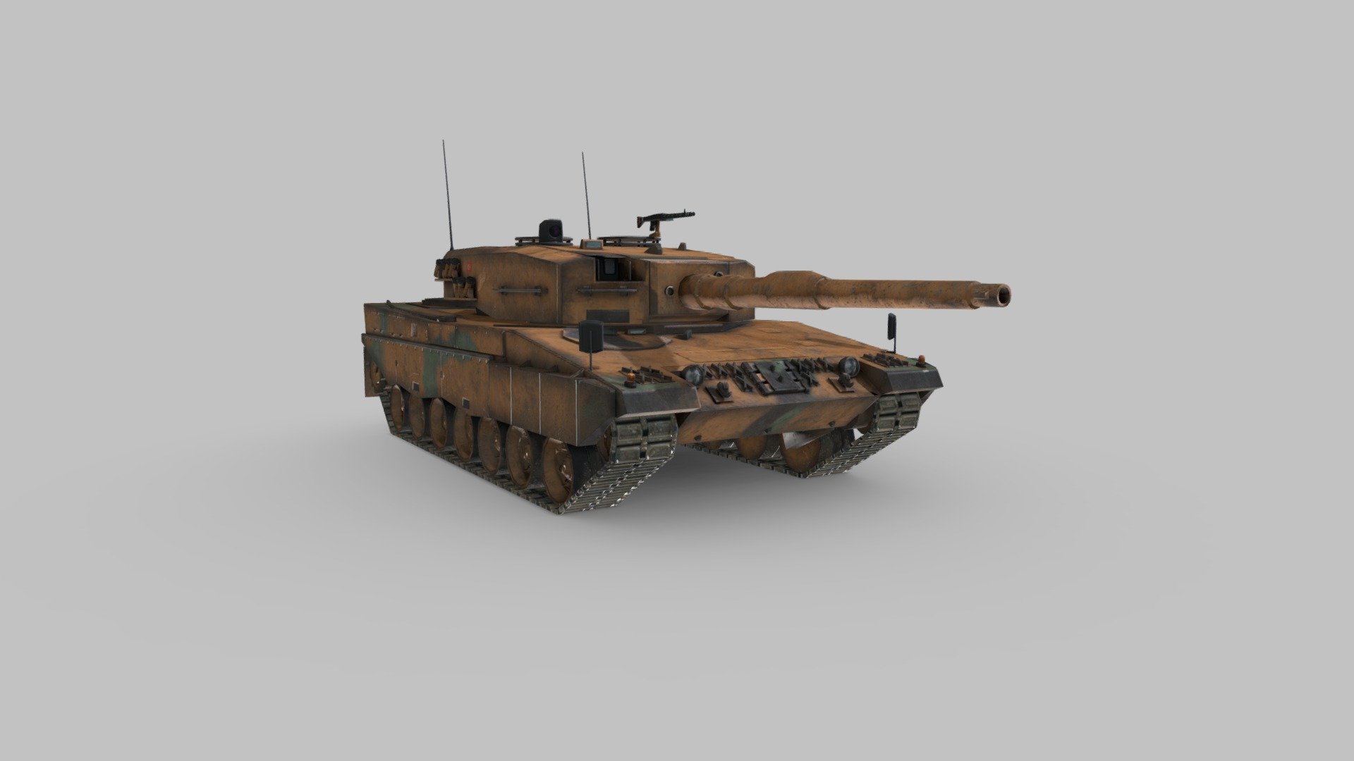 Leopard 2A4 Turkish Desert Camo - 3D model by Berkan3D (@berkanboran ...