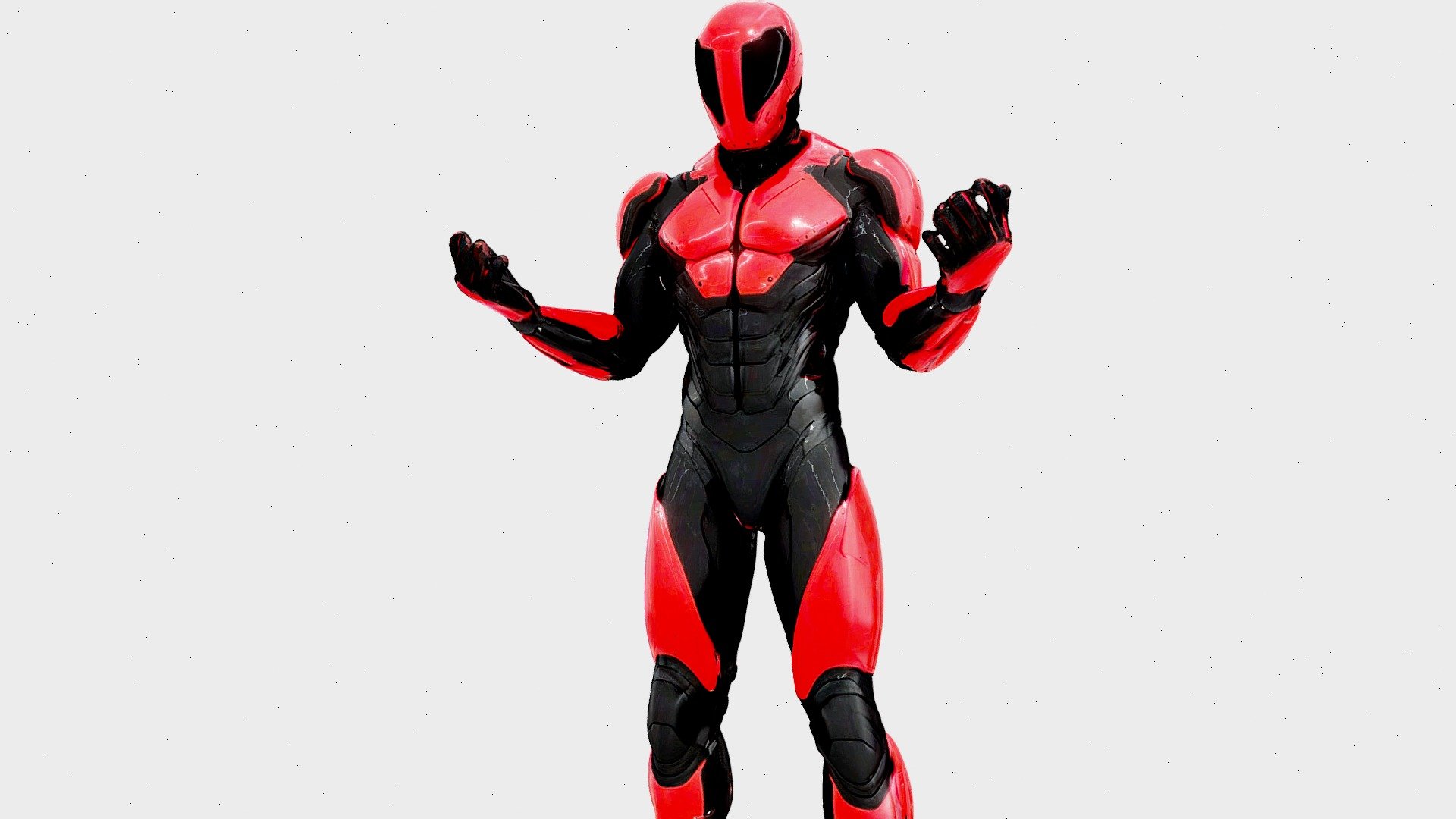 Superhero Sci-Fi red ninja - Download Free 3D model by 3dUVpro [c935d90 ...