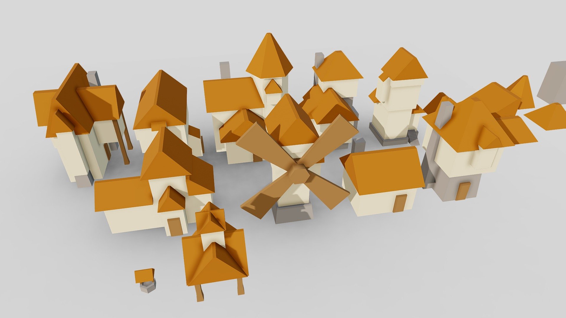 Fantasy Houses Prototyping - Download Free 3D model by burunduk ...