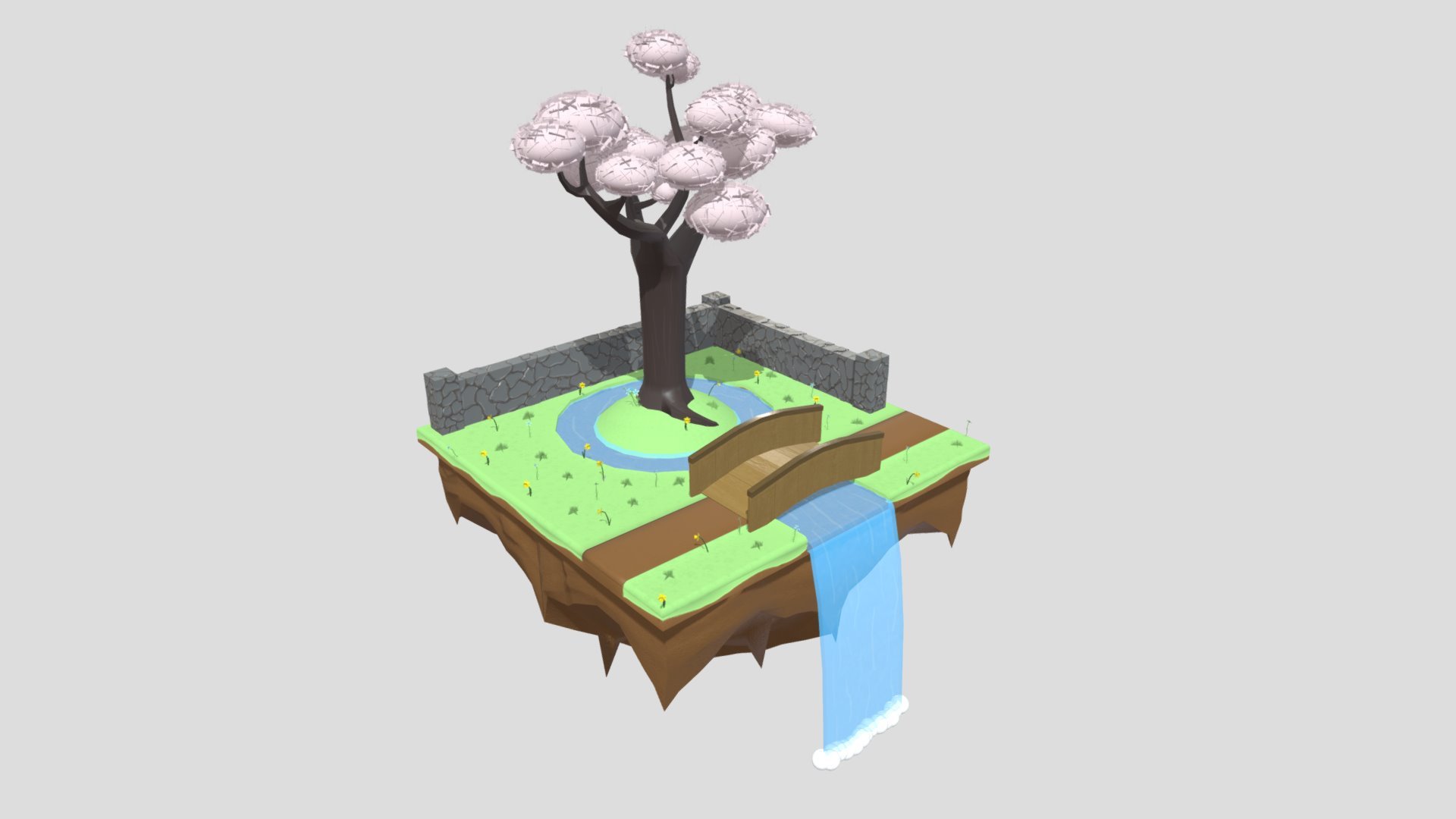 Floating Island - 3D model by Jerome.Pepa [c93d6d4] - Sketchfab