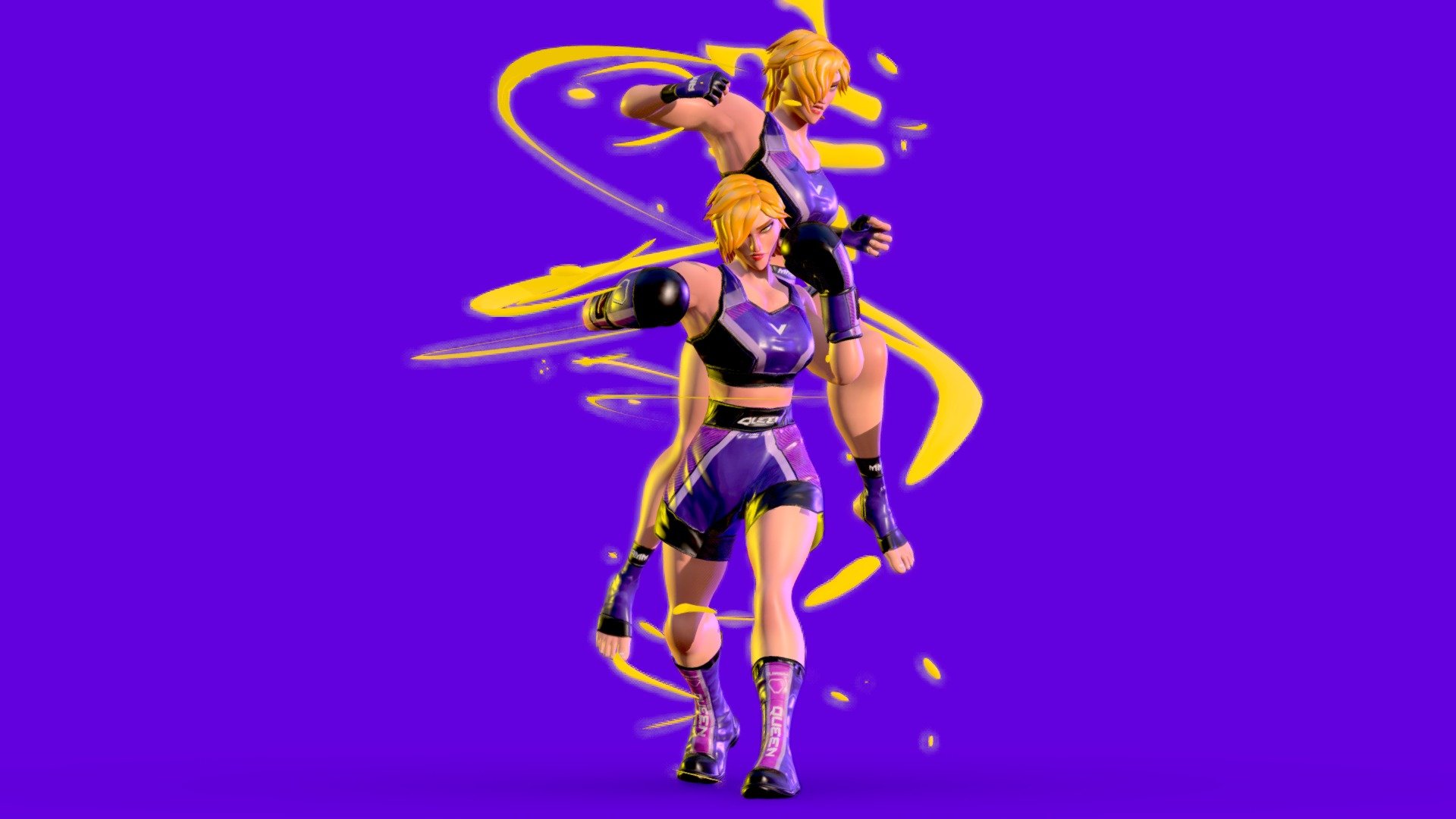 Low Poly - Female Boxer & MMA Fighter - Clarisse - Buy Royalty Free 3D ...