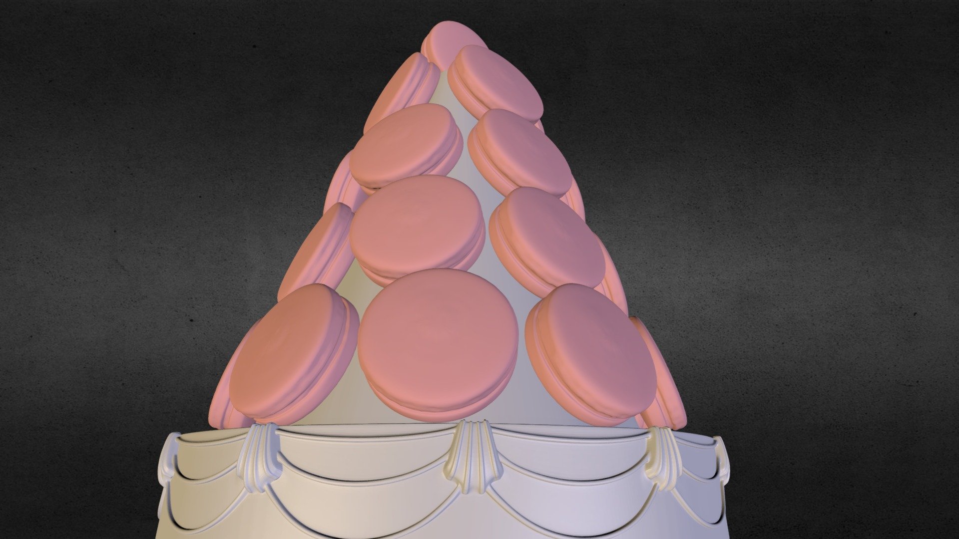 Macarons tower - Download Free 3D model by Milan Adamov (@MilanAdamov ...
