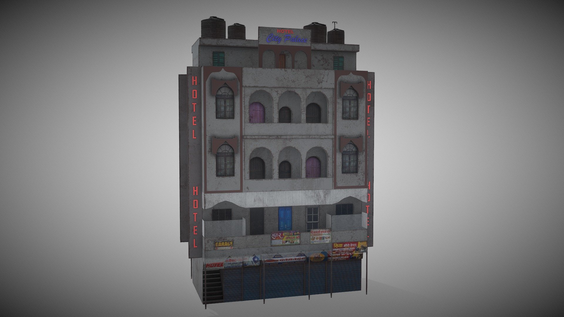 Indian Street Buildings – (Realistic) - 3D model by HØØK言STAR ...