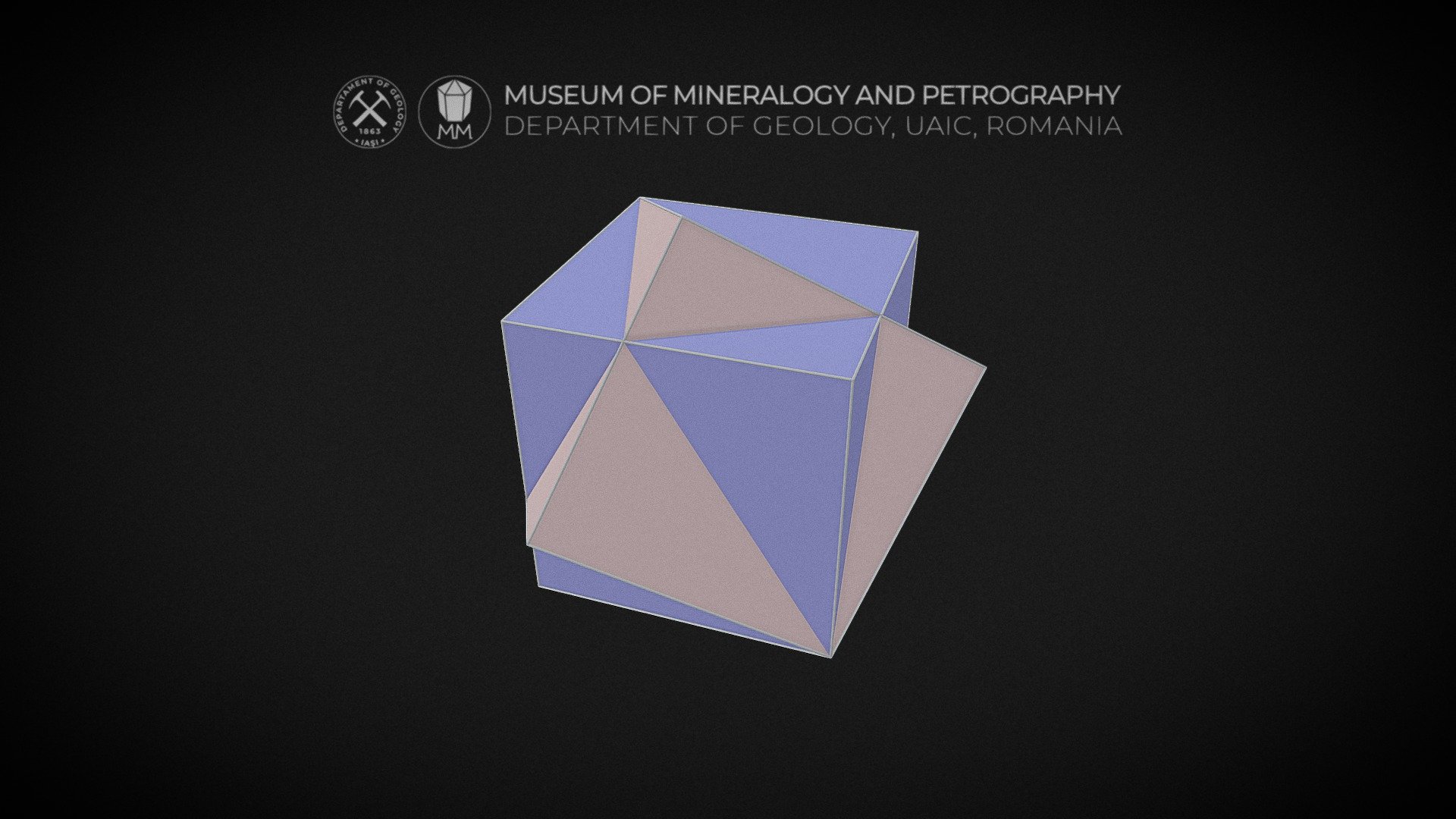 Penetration twin of Fluorite (cubes) - 3D model by Museum of Mineralogy ...