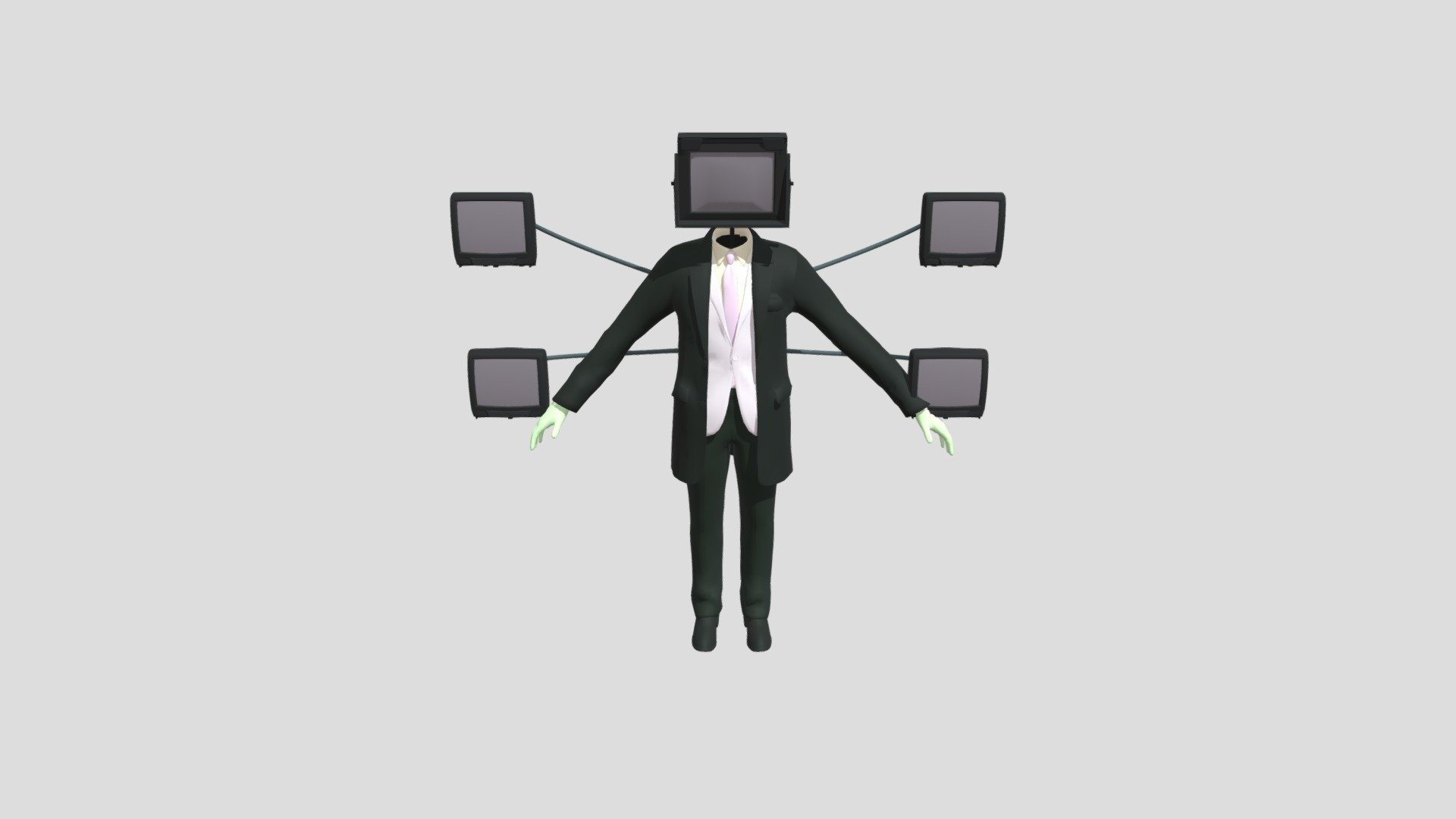 Large tv man - Download Free 3D model by bananacat (@Tivogliobene ...